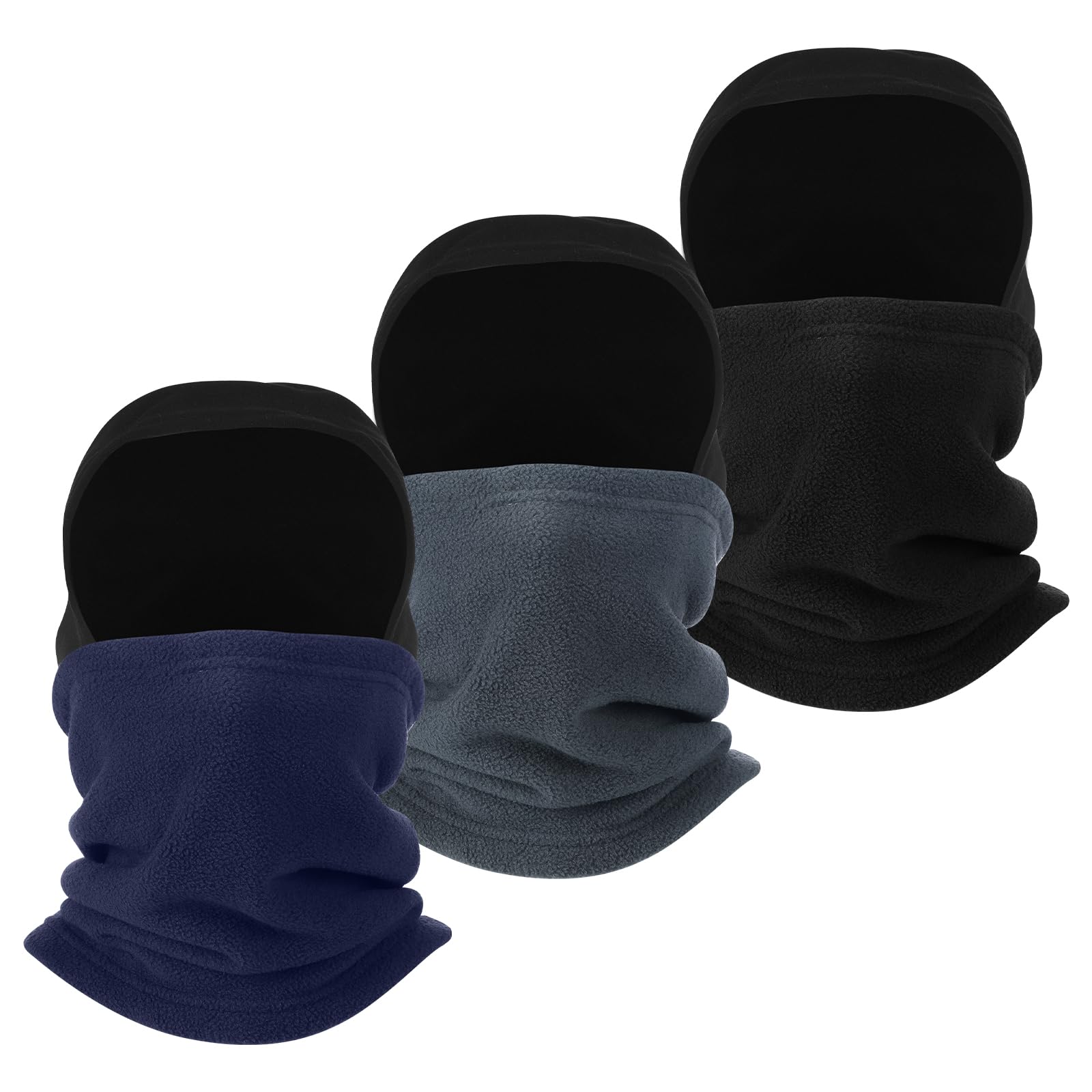 Casuallined 3 Packs Winter Balaclava Hood Ski Mask for Men Women Fleece ...