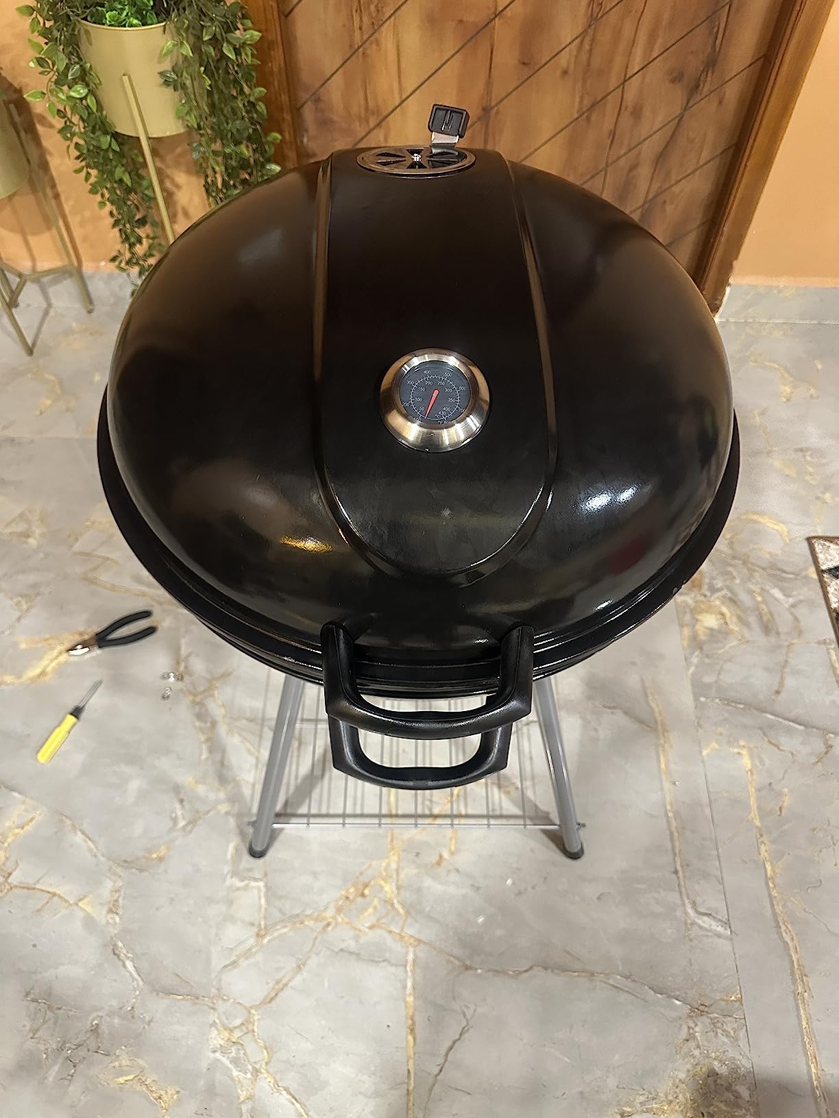 Fabrilla Round Standing Barbeque Grill Black : Amazon.in: Garden & Outdoors