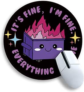 Amazon.com: Gctriki Dumpster on Fire Mouse Pad, Cute Round Mouse Pads ...