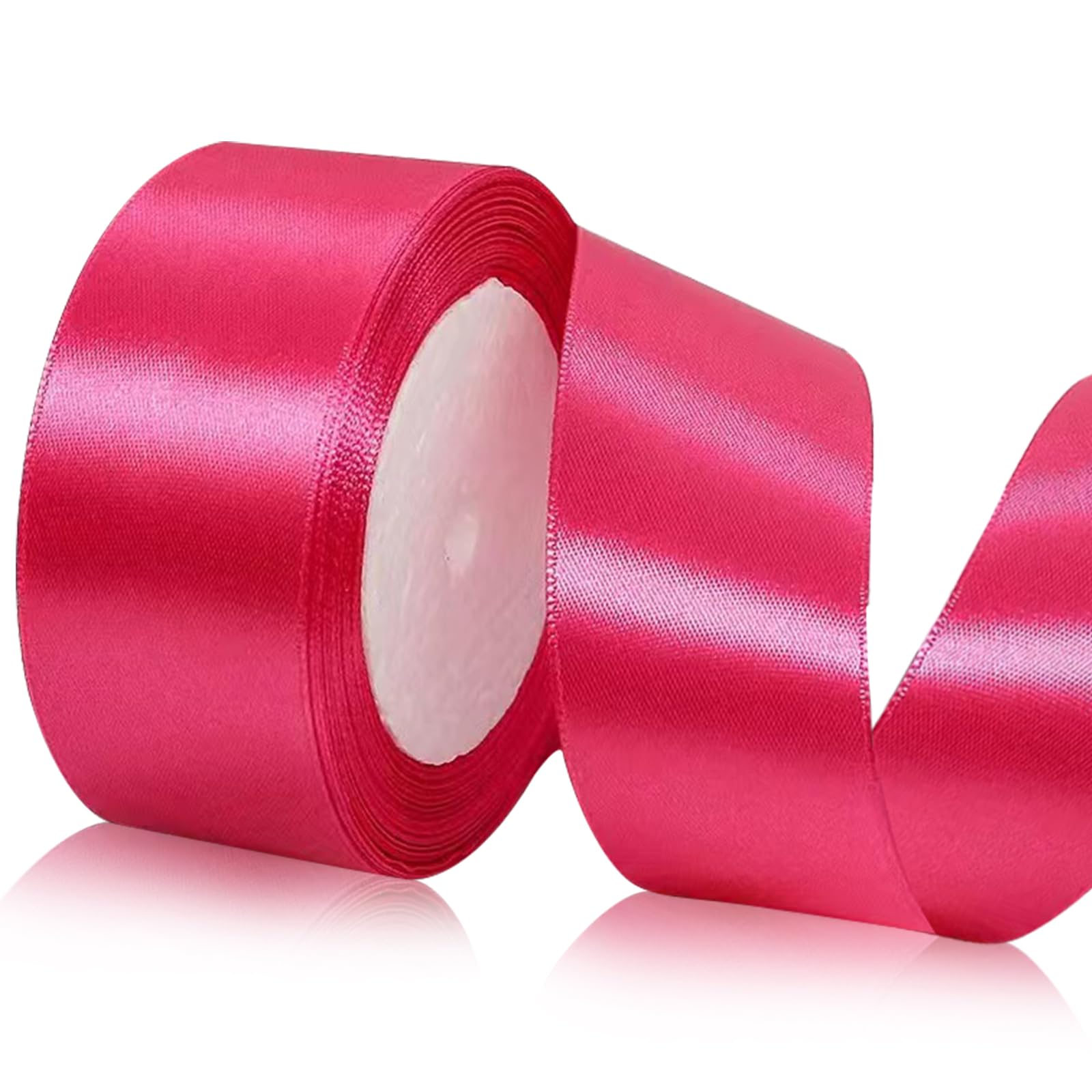 Amazon.com: Hot Pink Satin Ribbon 1 1/2 Inches x 25 Yards, Fabric Silk ...