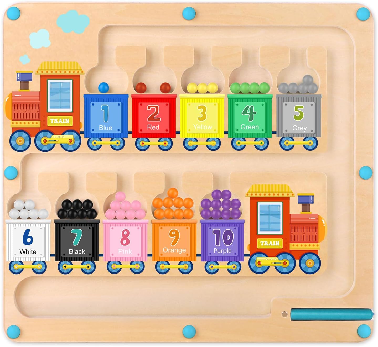 Preschool Learning Activities Lock and Key Toy,Montessori Counting and ...