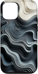 Amazon.com: iPhone 12/12 Pro Black and white mountain contour lines ...