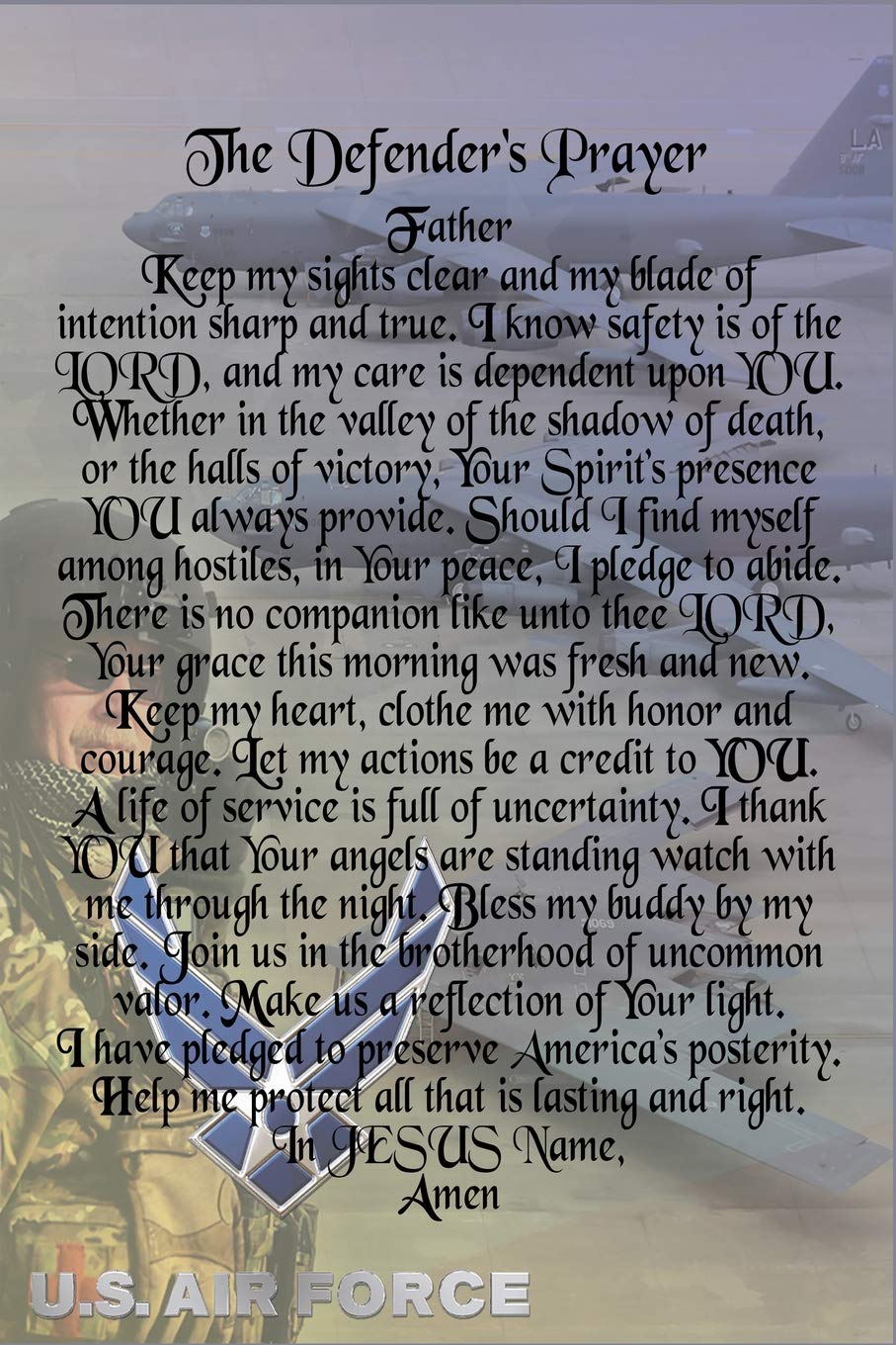 Amazon.com: The Defender's Prayer Journal - Air Force: Airman's Prayer ...