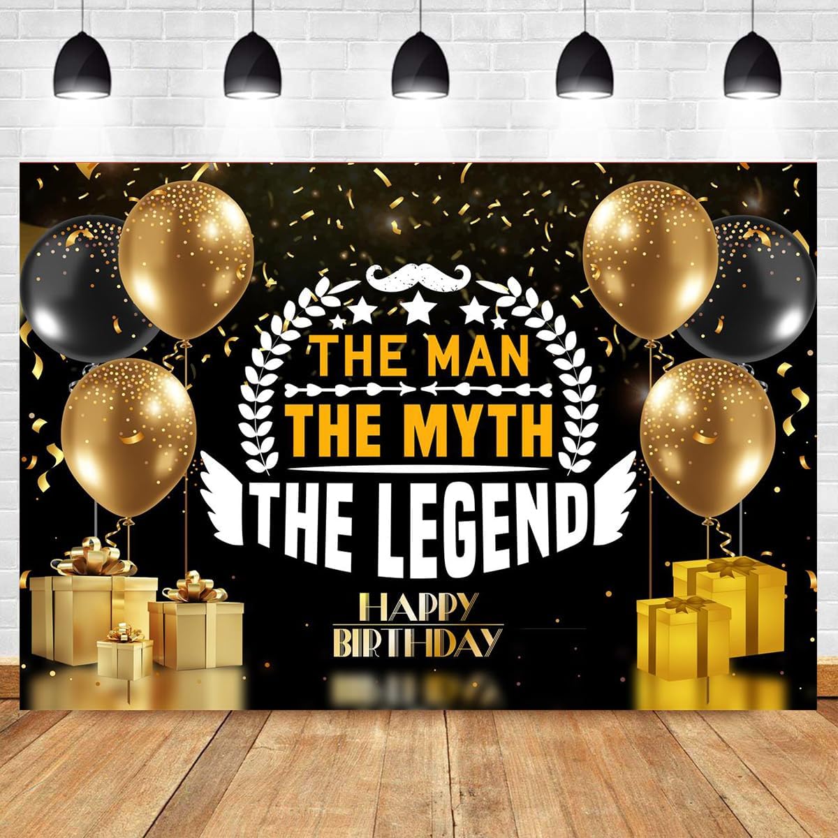 Amazon.com : The Man The Myth The Legend Backdrop for Father Birthday ...