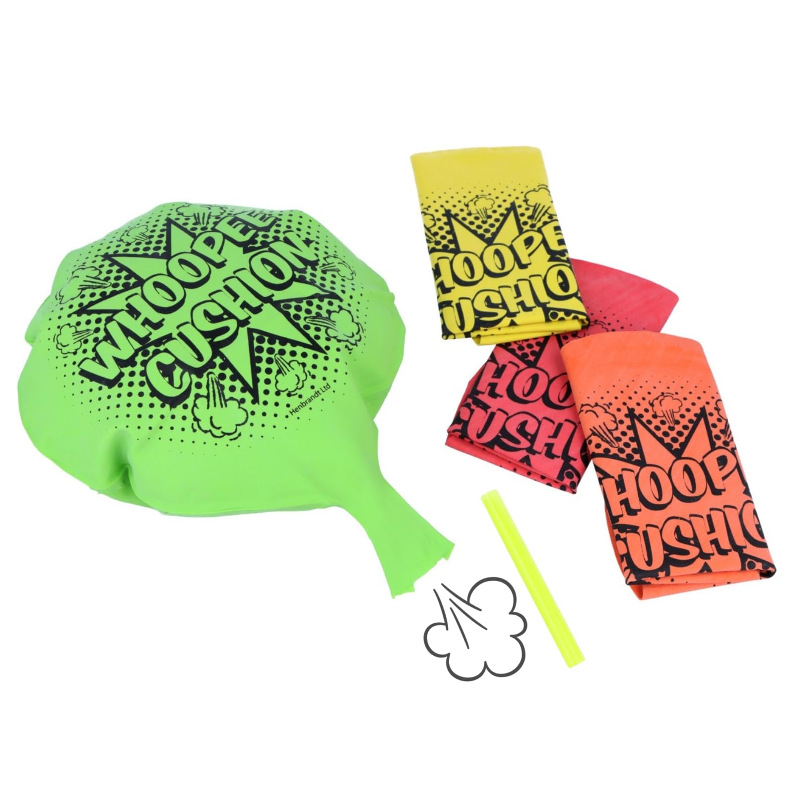 Pack of 4 Whoopee Cushions with Straw | Fun Prank Toy for Kids & Adults ...