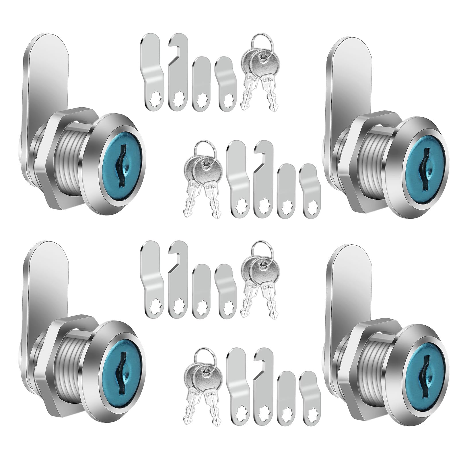 2 PCS Mailbox Locks, Mailbox Lock 16 mm, Comes with 4 Different Lock ...
