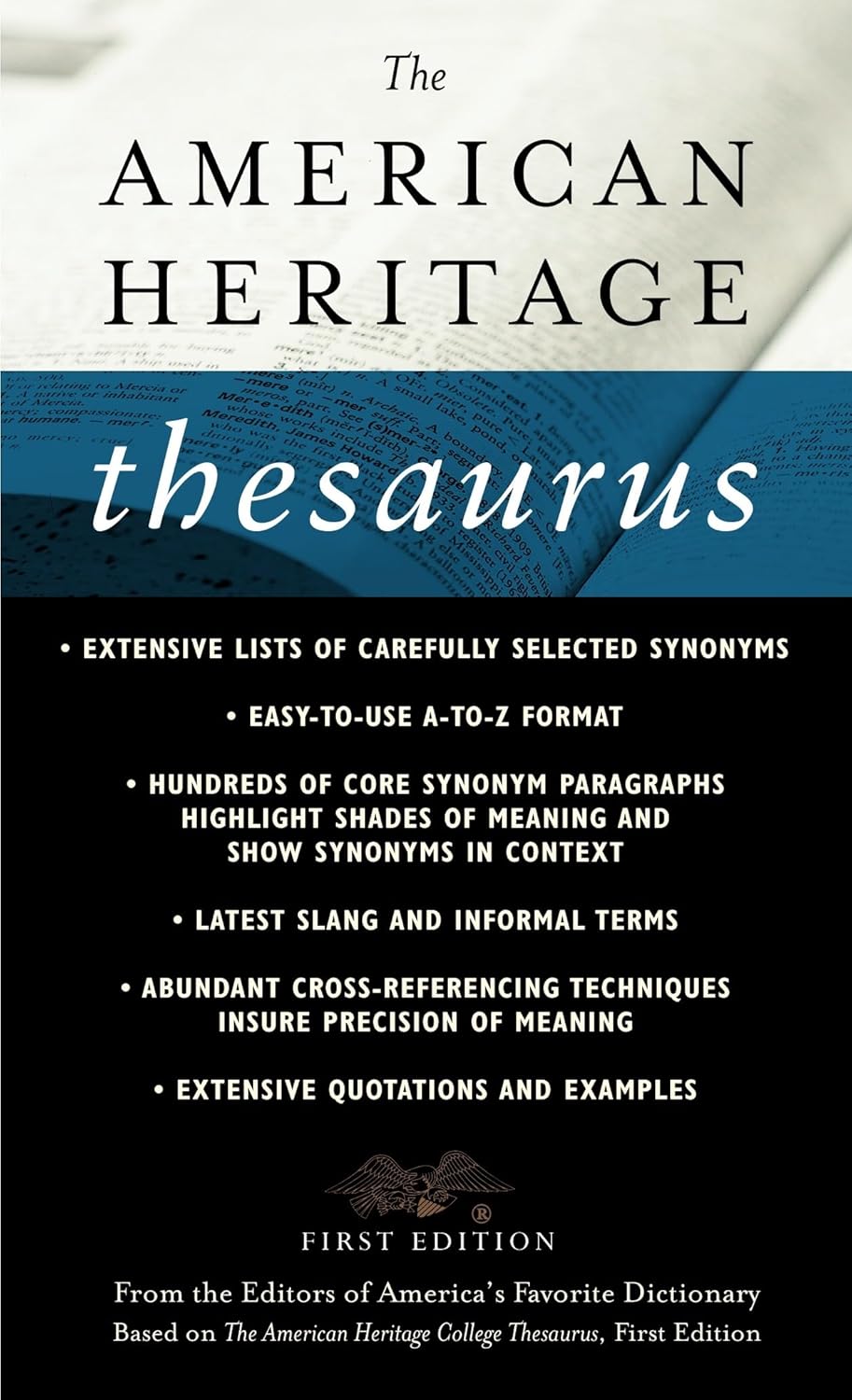 Amazon.com: The American Heritage Thesaurus, First Edition ...