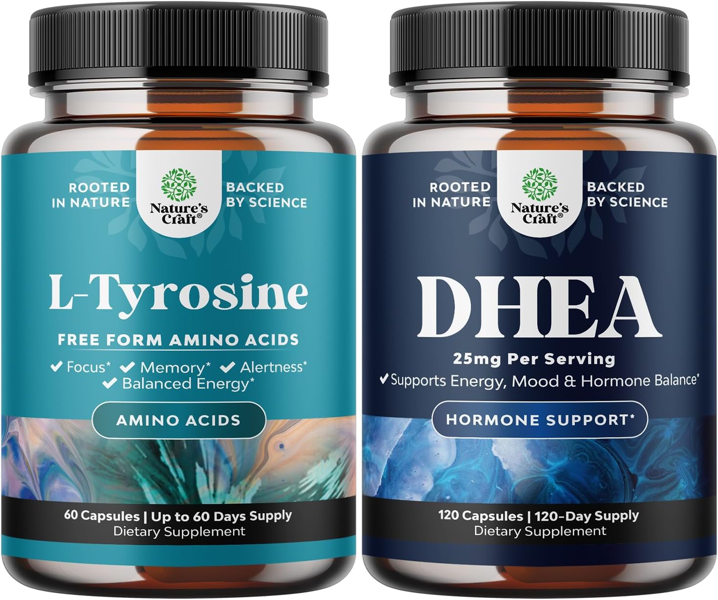 Amazon.com: Bundle of Free Form L Tyrosine 500mg Capsules - High ...