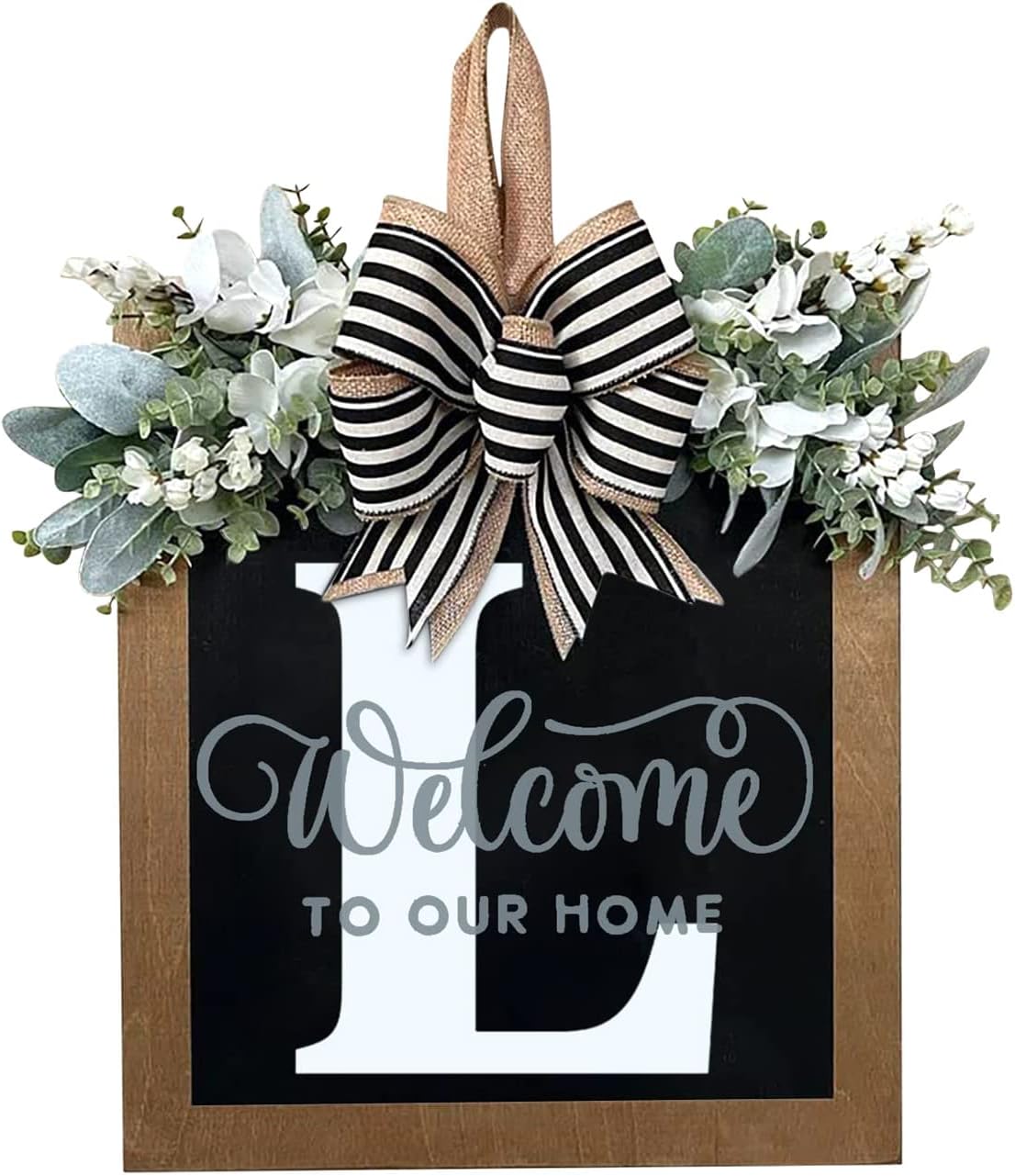 Amazon.com: Unique Last Name Wreath for Front Door, Welcome Sign with ...