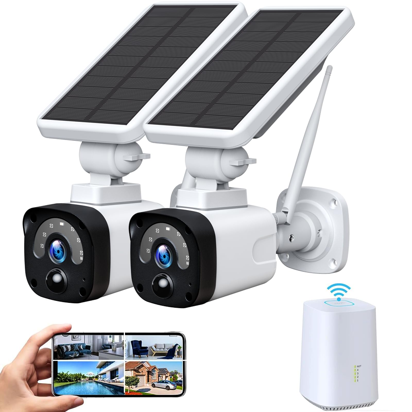 Amazon.com : Camcamp Wireless Solar Security Camera System, 2.5K/4MP ...