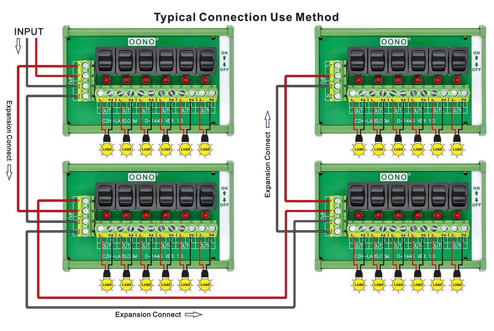 Snapklik.com : DIN Rail Mount 6 Channel Paddle Switch AC 115V 230V ...