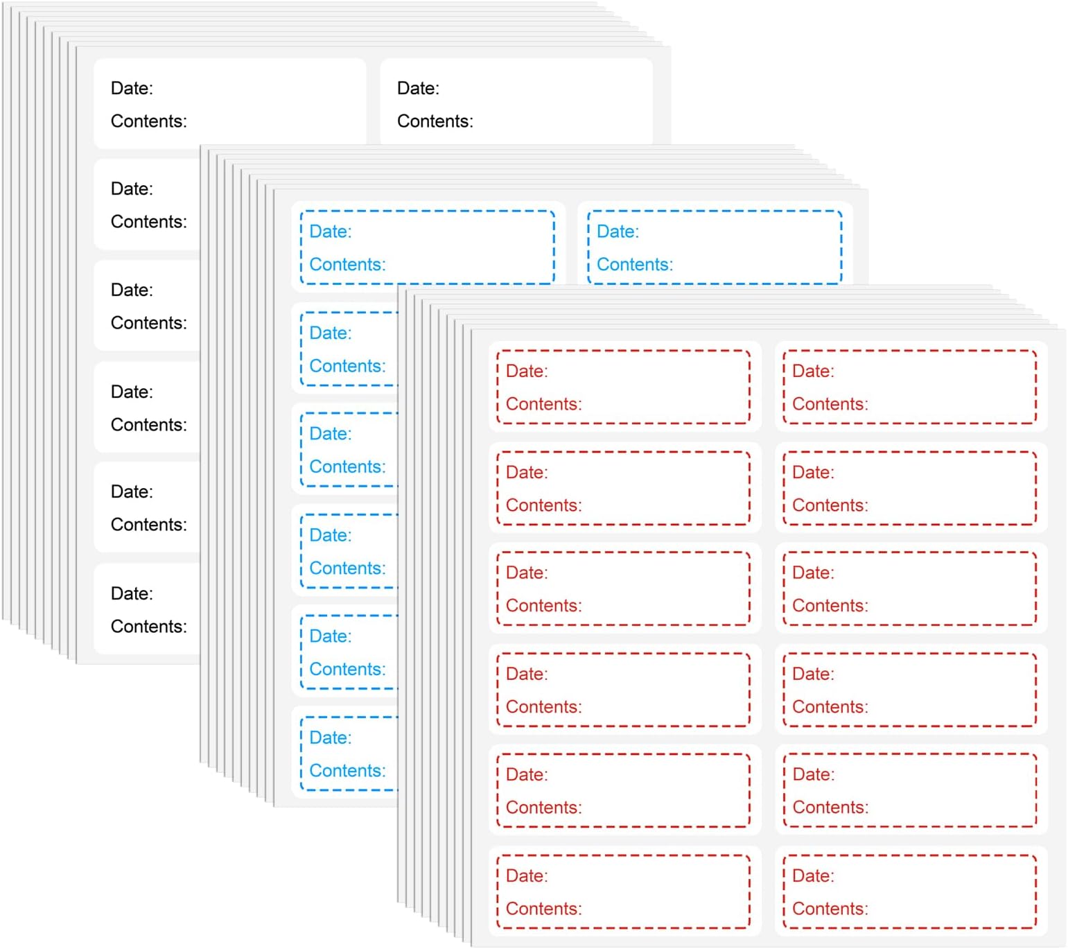 Amazon.com: 300 PCS Removable Freezer Labels for Food, Colored Freezer ...