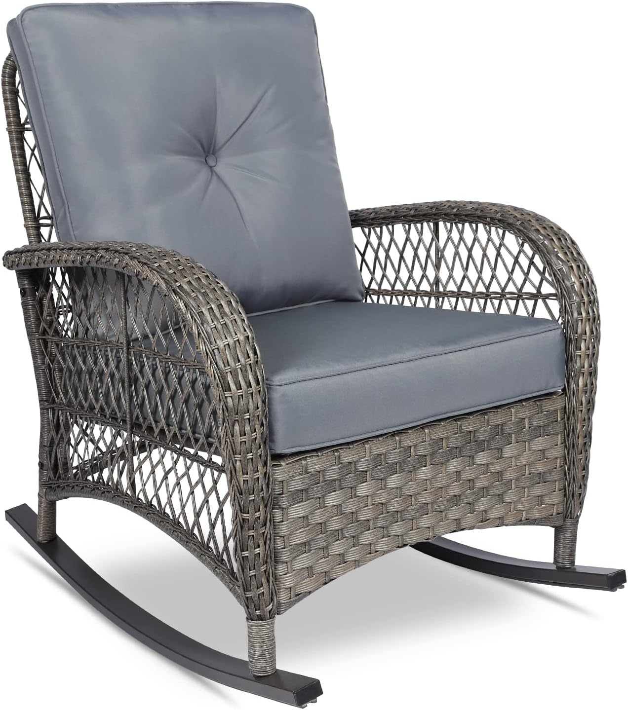 Amazon.com : Best Choice Products Outdoor Wicker Patio Rocking Chair ...