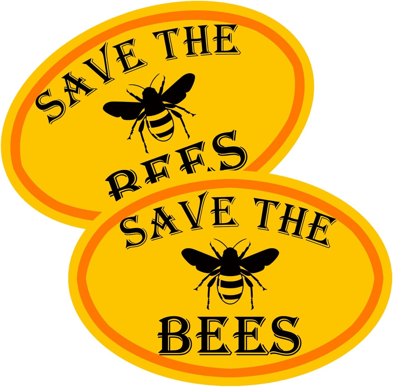 Amazon.com: JR Studio 4x4 inch Round Save The Bees Sticker (Anti ...