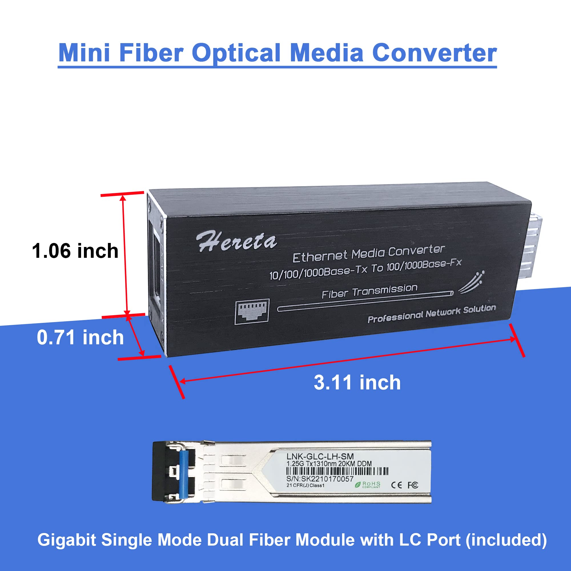 Industrial Hardened Gigabit Fiber Media Converter with Single Mode Dual ...