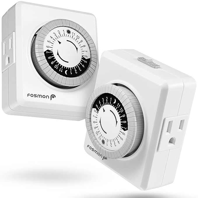 24 Hour Timer Outlet 2 Pack Fosmon 3 Prong Dual Outlet Plug in 24-hour-timer-outlet-2-pack-fosmon-3-prong-dual-outlet-plug-in