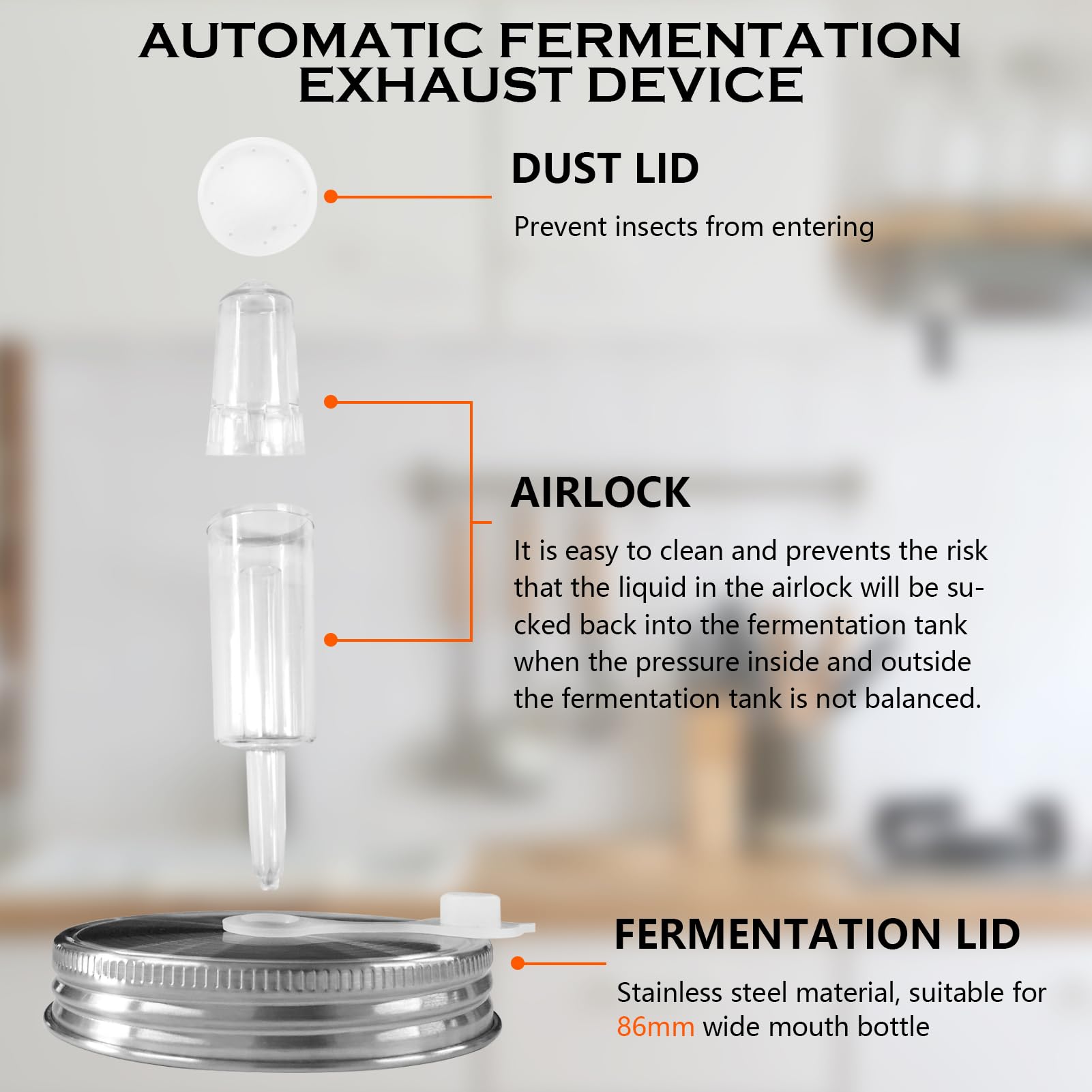 Snapklik.com : Artcome 32 PC Fermenting Airlock Lids Kit Set