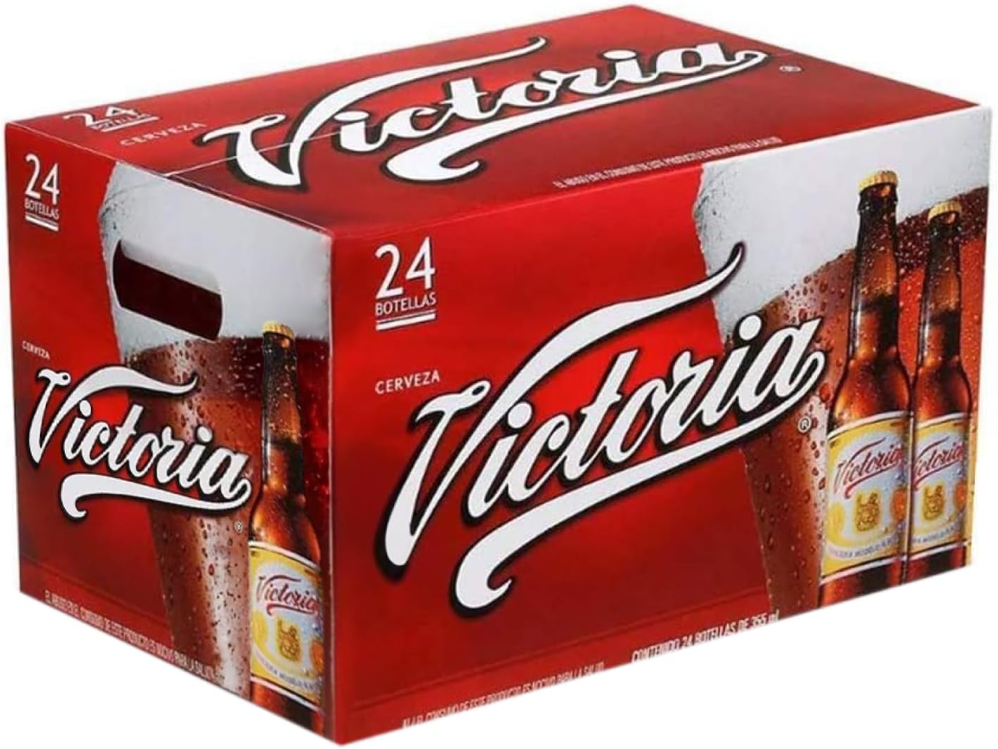 Cerveza Victoria tipo Viena 24 botellas de 355ml, aroma a maltas y ...