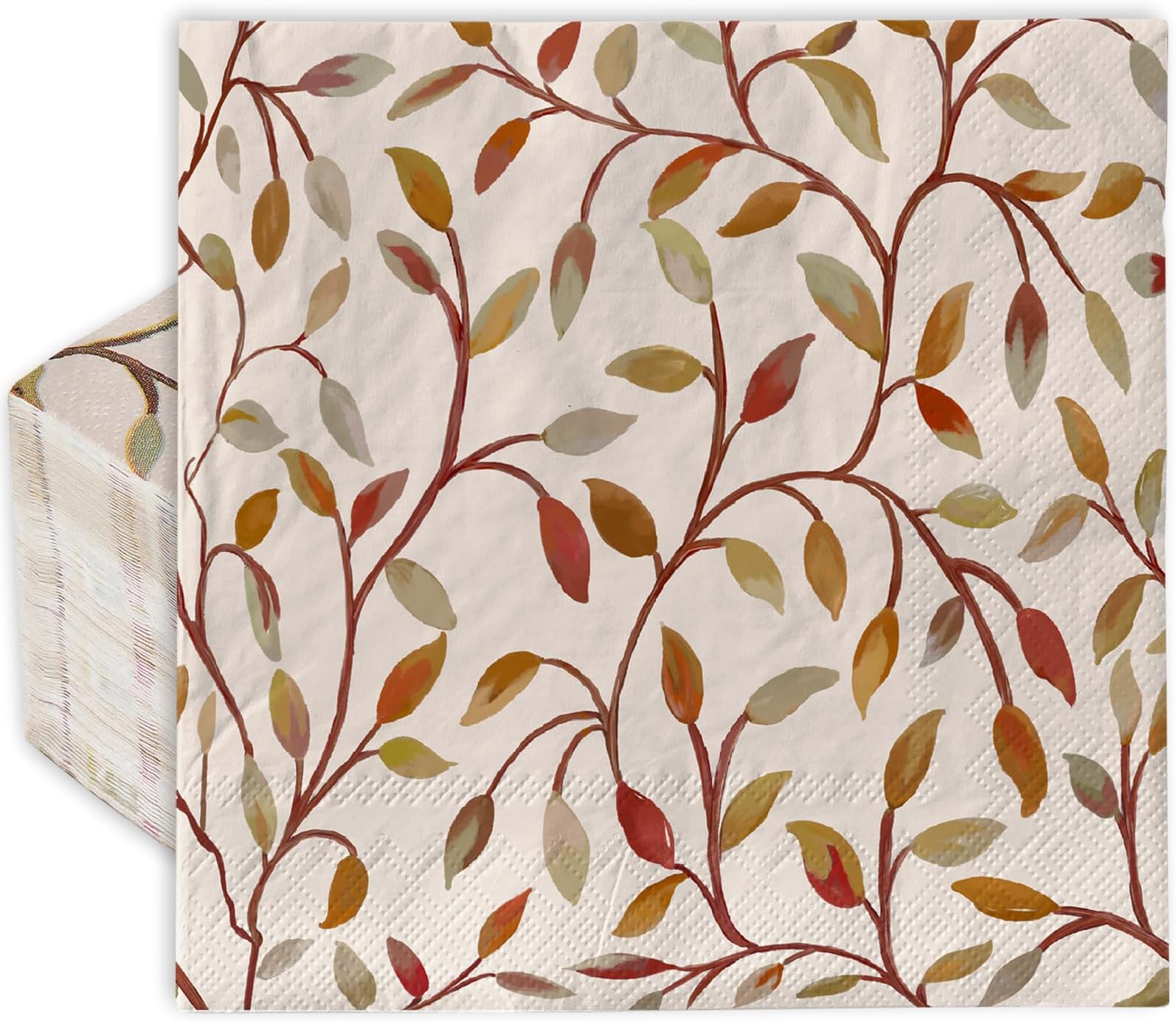 Amazon.com: AnyDesign 80 Pack Fall Leaves Paper Napkins Disposable ...