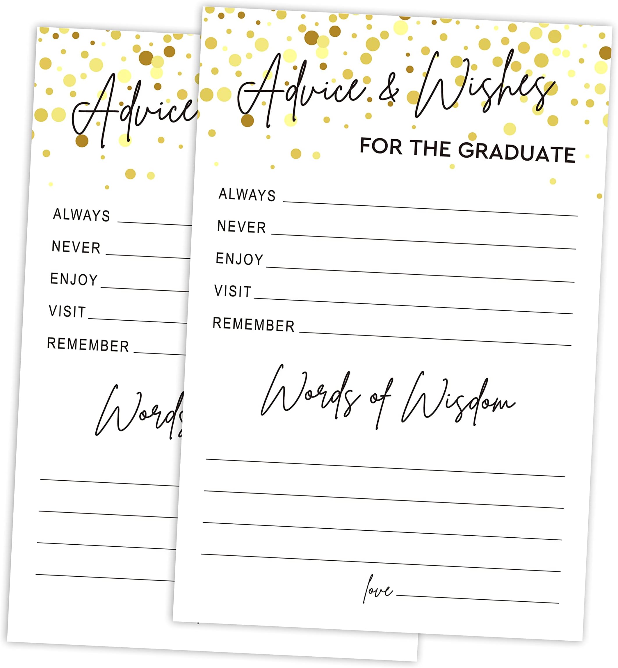 Amazon.com : RLCNOT Graduation Advice and Wishes Cards Set of 20 ...