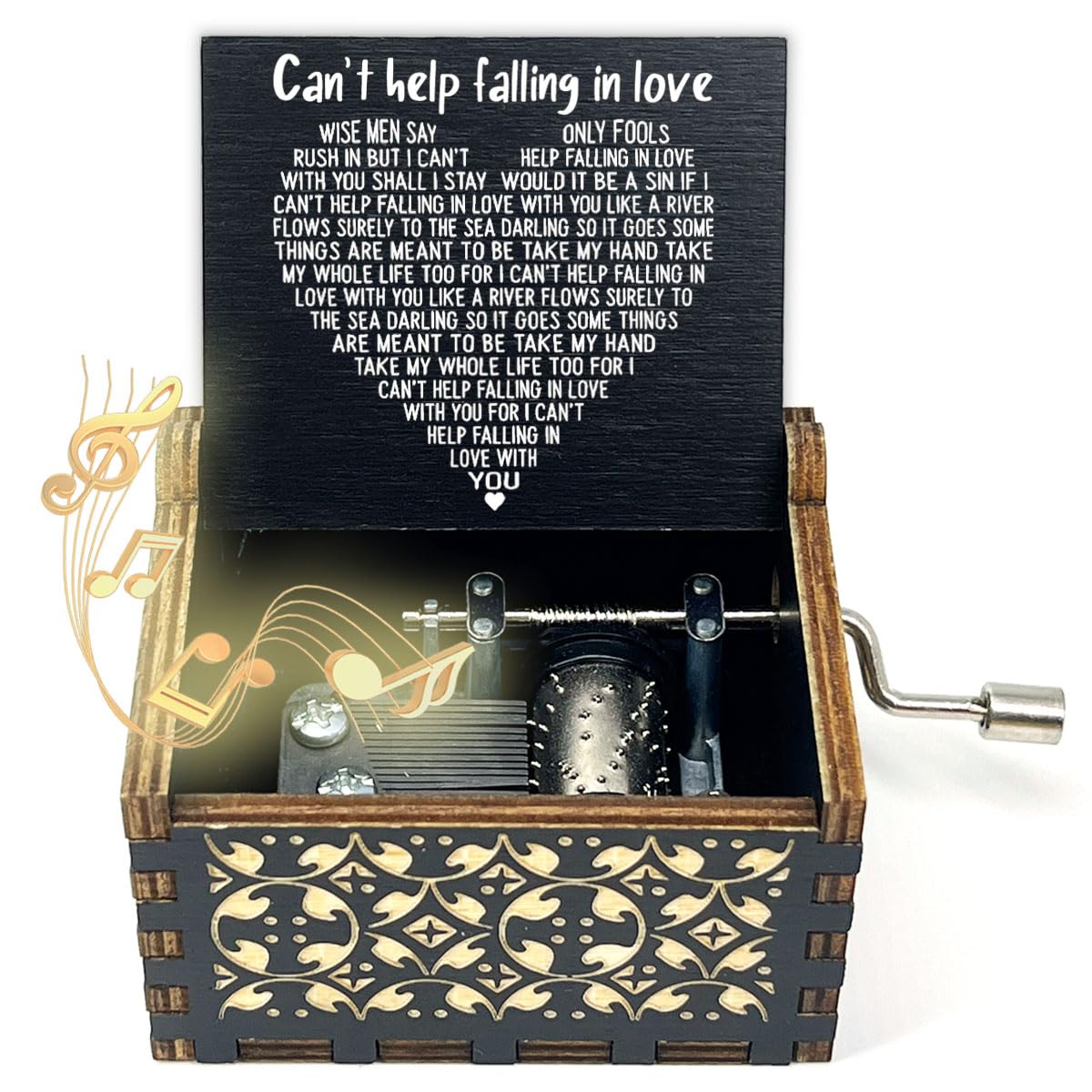 Amazon.com: ukebobo Wood Music Box Gifts, Can't Help Falling in Love ...