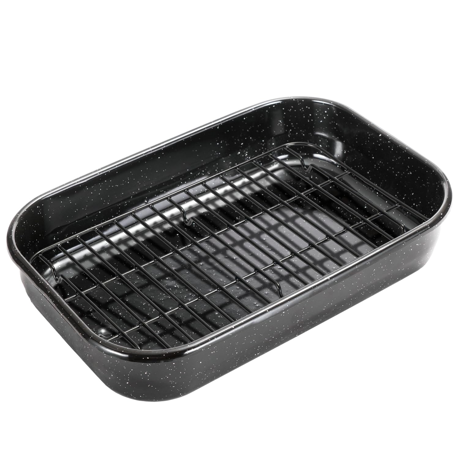 Amazon.com: Roasting Pan with Rack, 16 x 11 Inch Rectangular Roasting ...