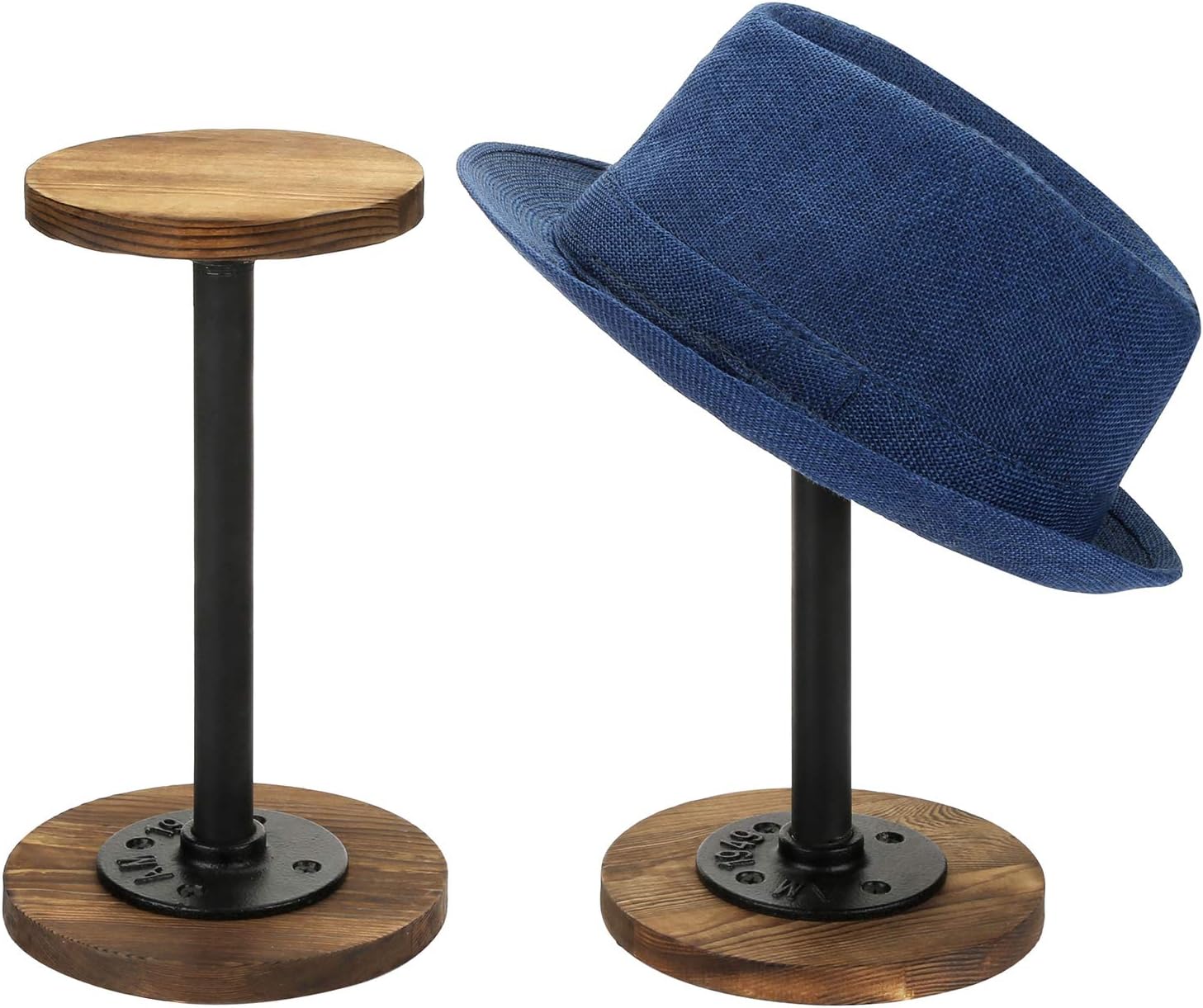 Amazon.com: Chunful 2 Pieces Brown Hat Display Stand Hat Rack Stand ...