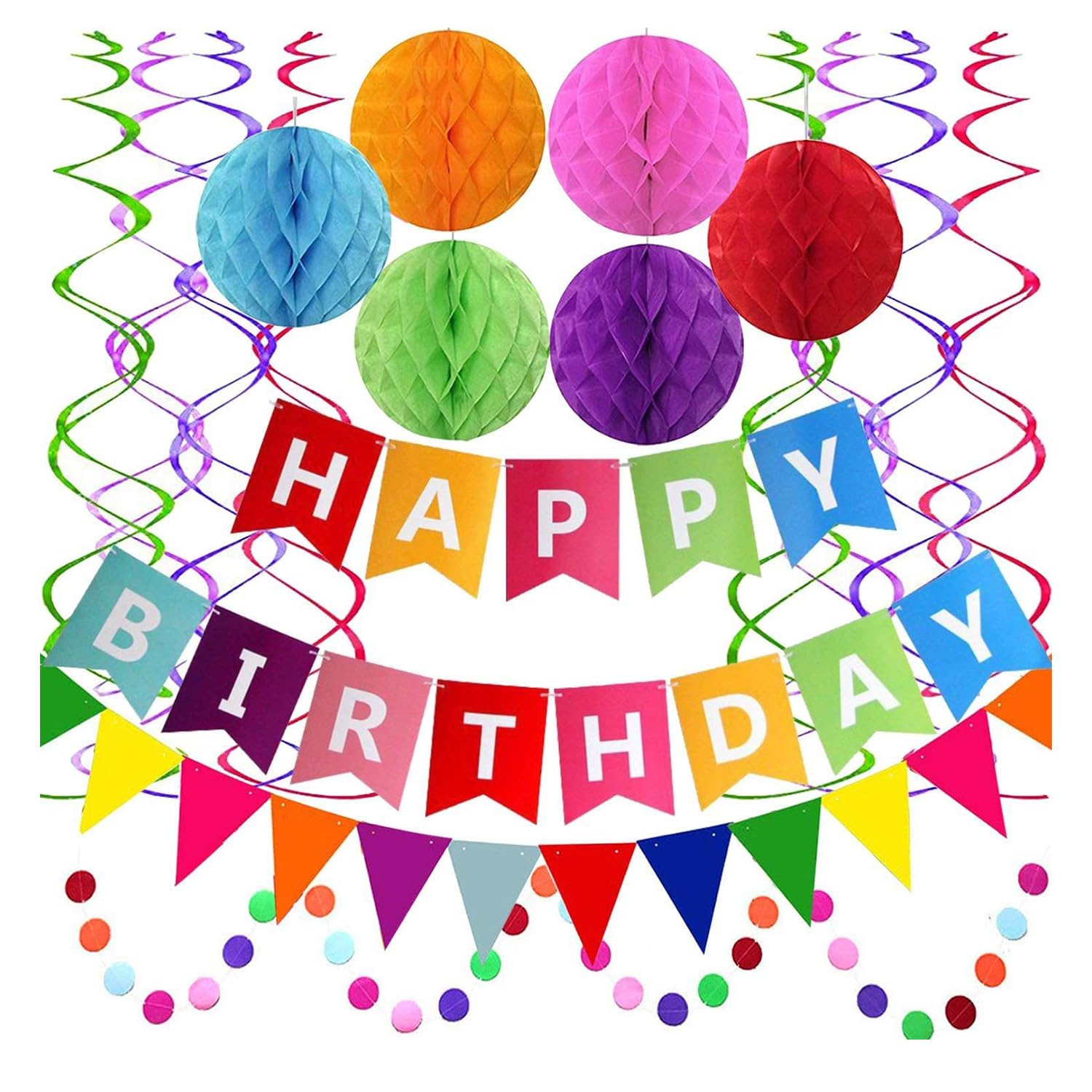 Amazon.com: Birthday Party Supplies, Tissue Paper Decorations, Colorful ...