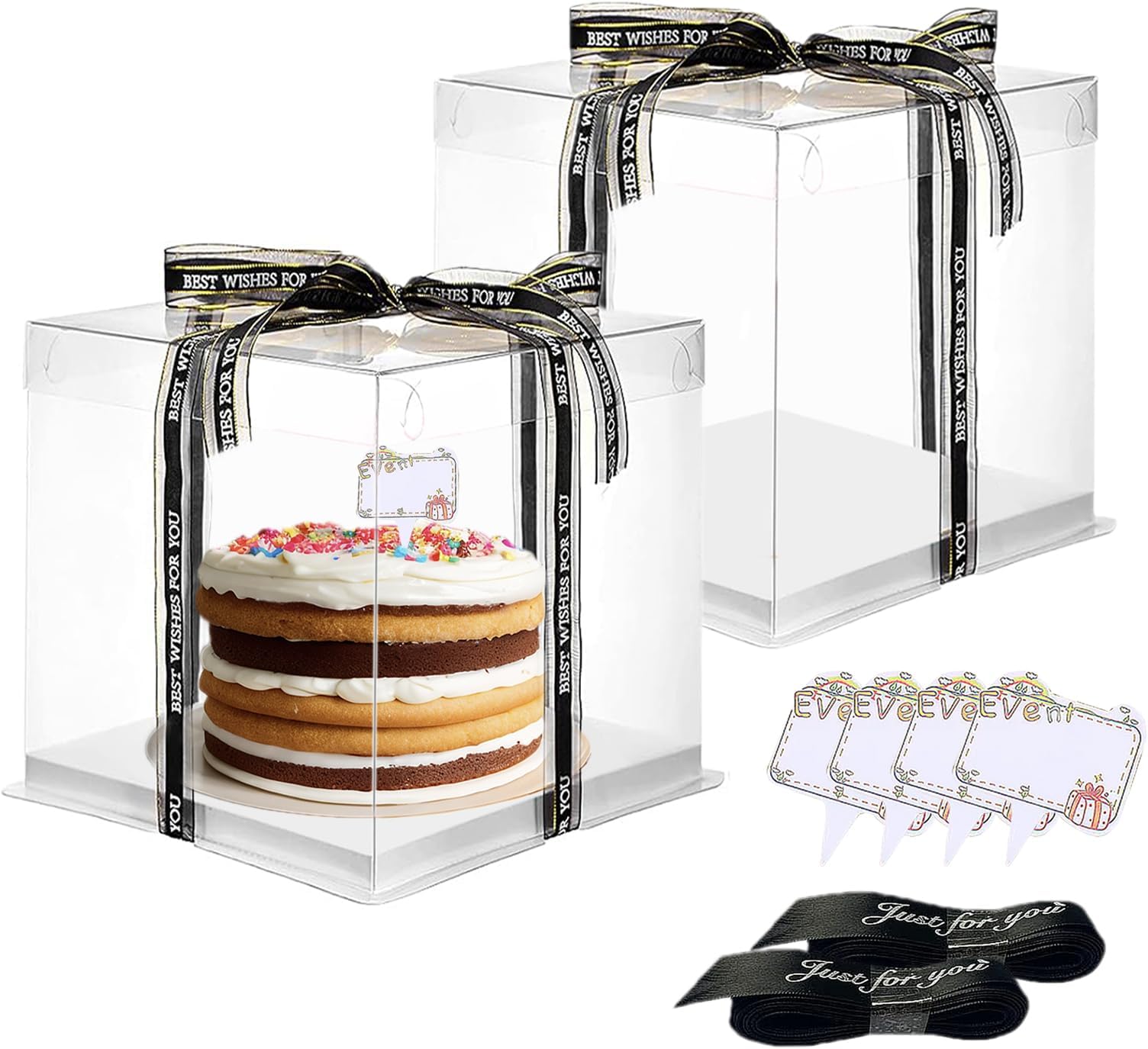 Amazon.com: 2Pcs Portable Bread Box with Handle Transparent Lid Loaf ...