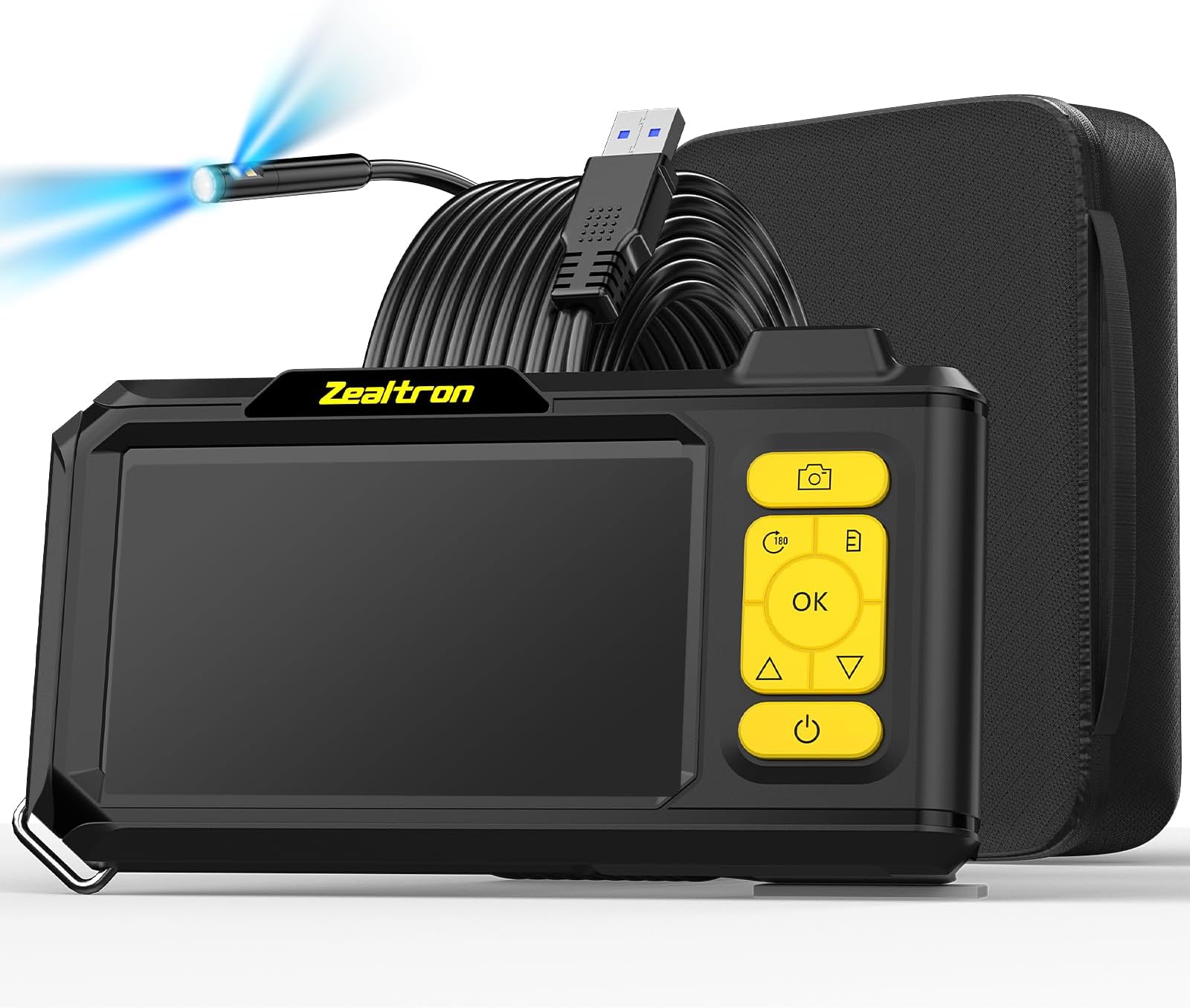 Amazon.com: Zealtron Dual Lens Industrial Endoscope, Digital Borescope ...