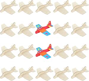Amazon.com: DAJAVE 20 Pack Wooden Model Airplanes, DIY Balsa Wood ...