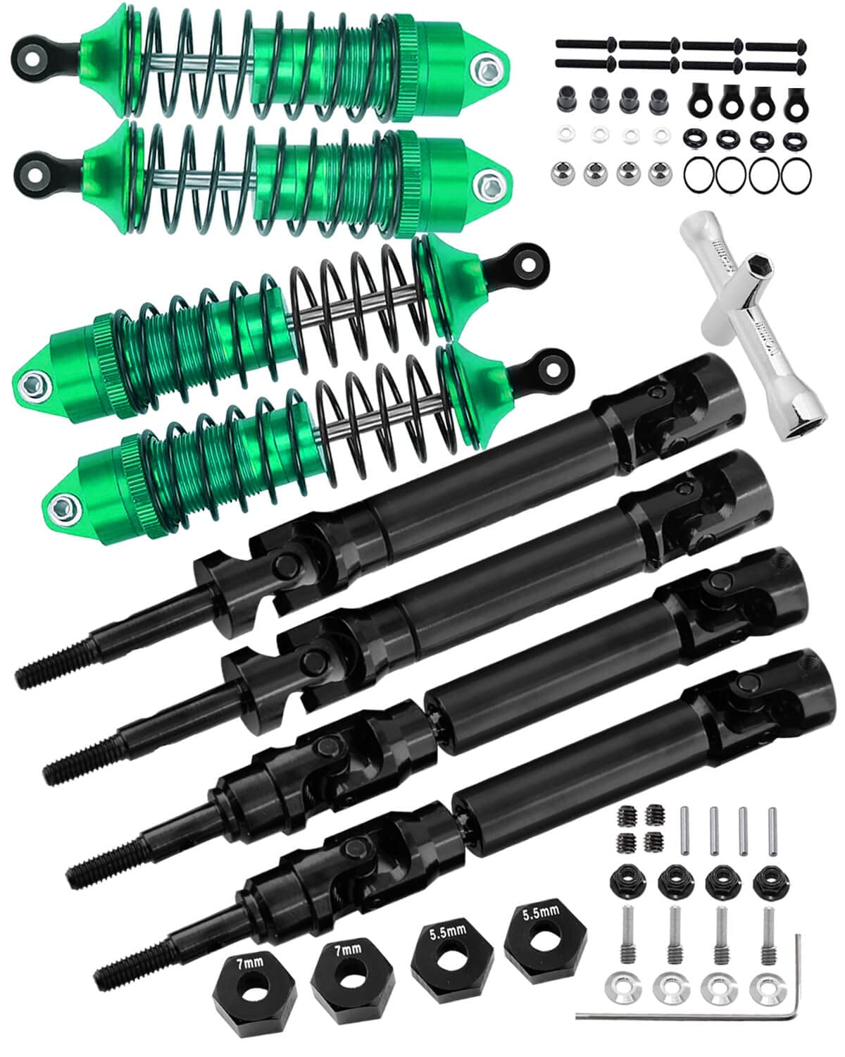 Amazon.com: hopsupRC Big Bore RC Shocks & Drive Shaft CVD Axles ...