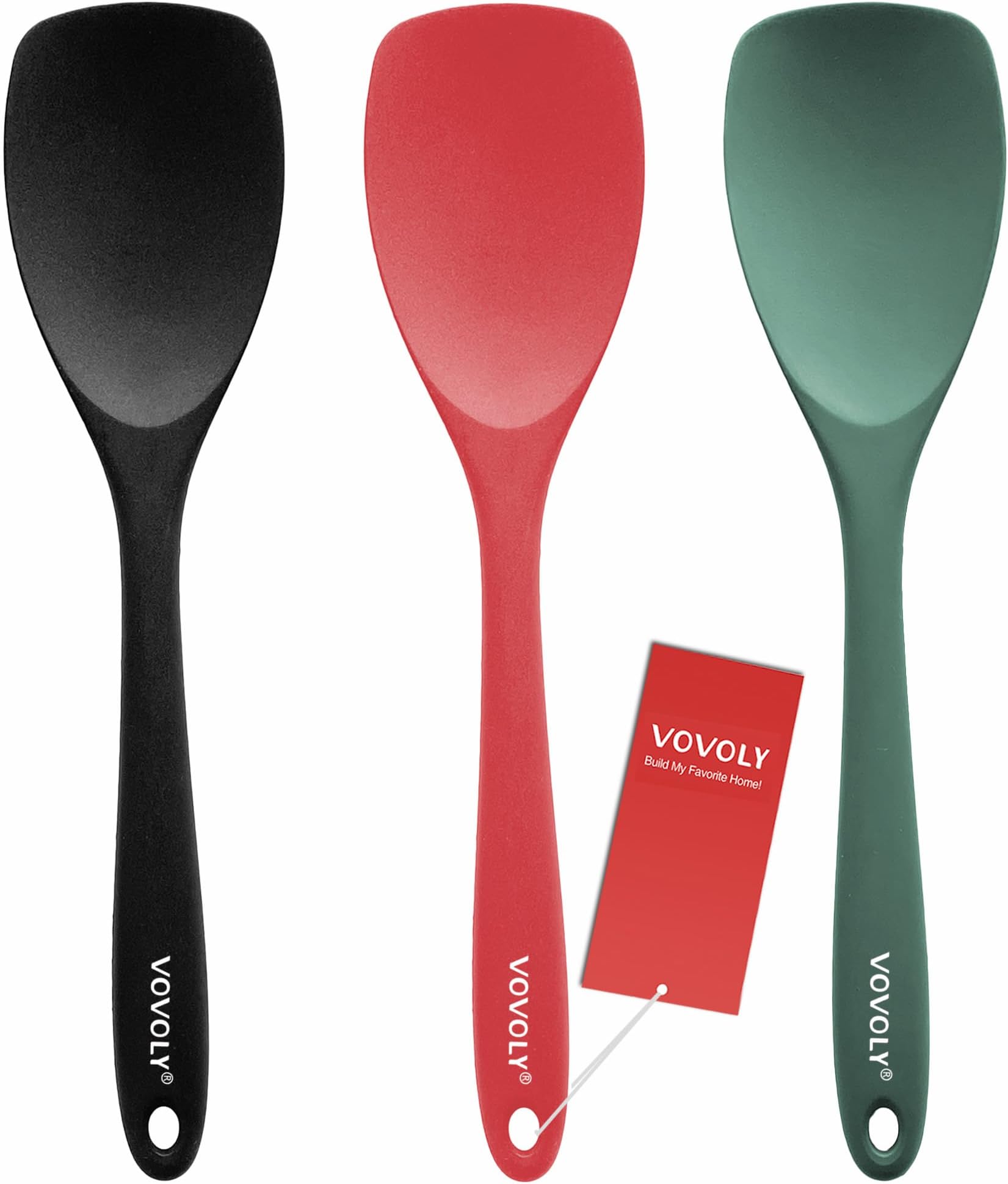 Amazon.com: Armrouns Silicone Spatula Spoon 2-Pack, Rubber Spoonula set ...