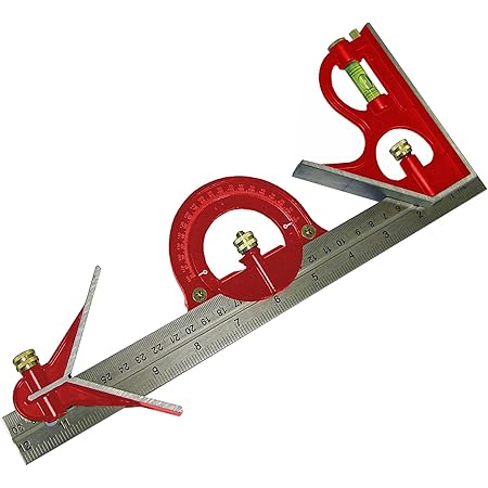 12 Inch Adjustable Combination Angle 45 Degree Right Protractor Square ...