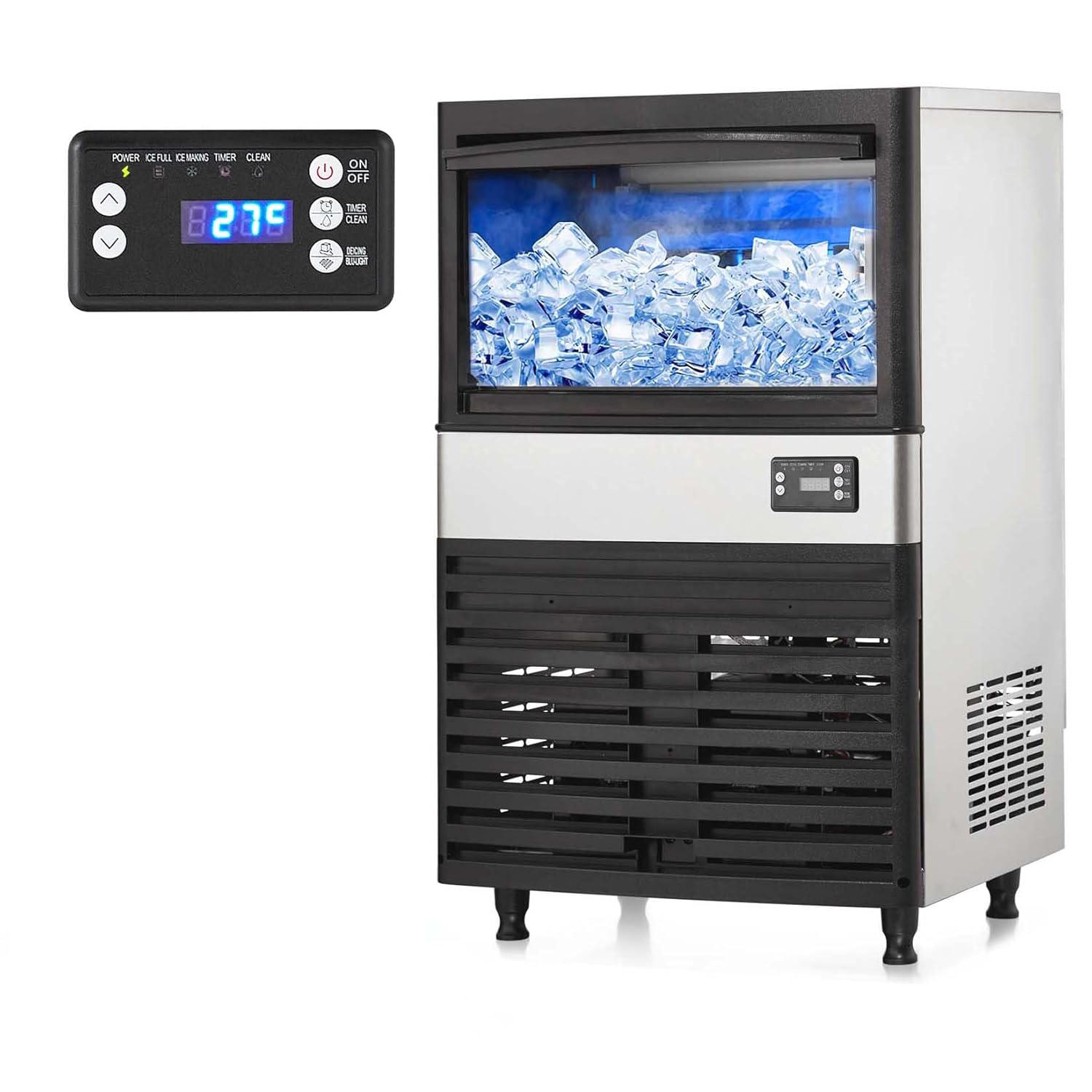 Amazon.com: Commercial Ice Maker, 150lbs/24H, Ice Maker Machine, 78 Ice ...