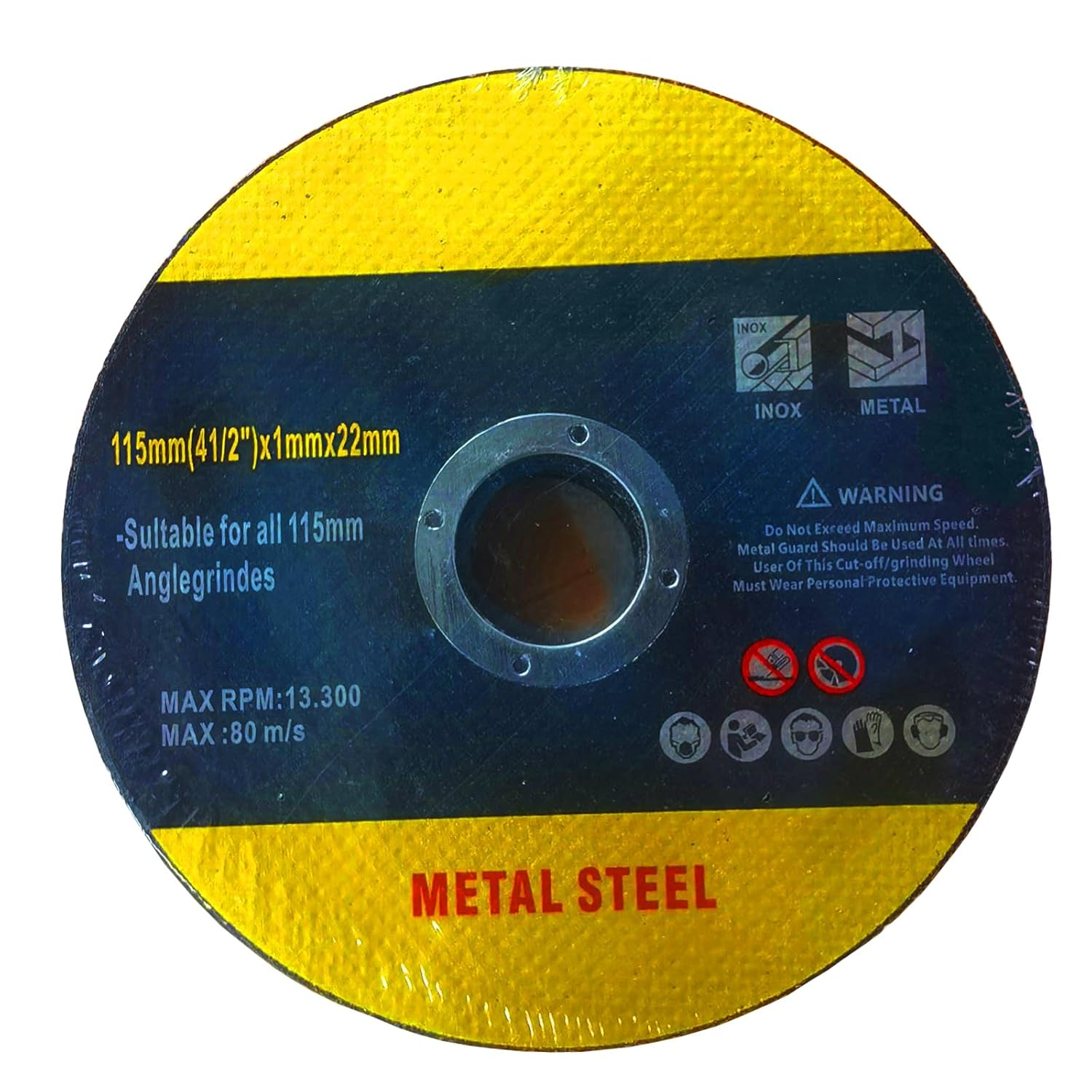 115 X 1mm Metal Steel Cutting Discs, 20 Pack Stainless Steel Cut Off ...