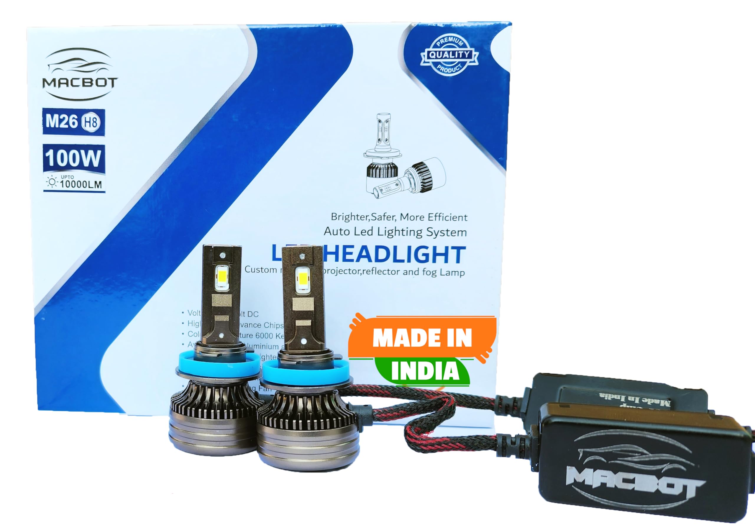 MACBOT M26-H8/H11/H16 High Lumen Car LED Fog Light Bulb | Set of 2 ...