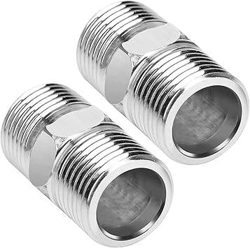 2Pcs Shower Hose Connector DN15 1/2" Shower Head Extension Stainless ...