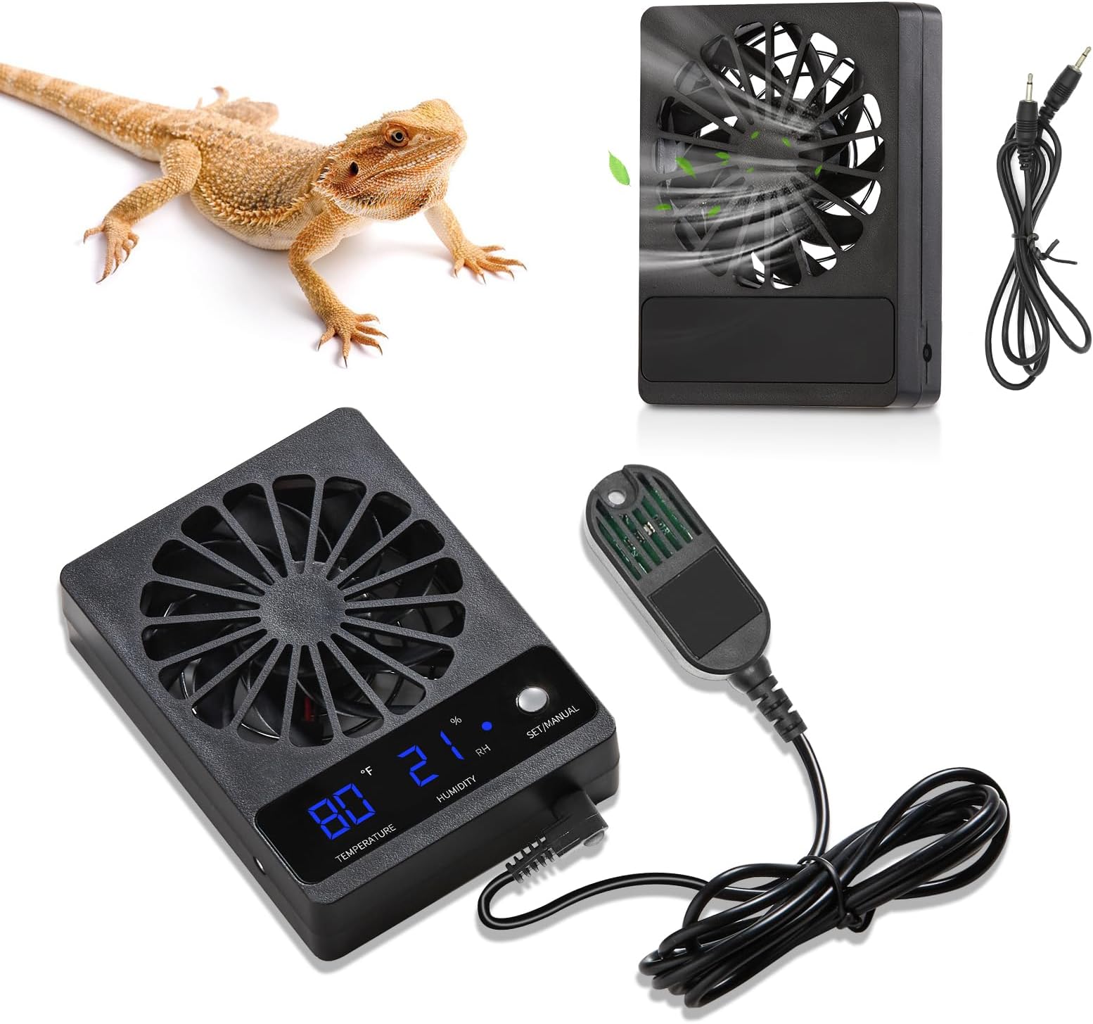 Amazon.com: JOVXIAZ Reptile Ventilation Fan with Humidity Sensor and ...