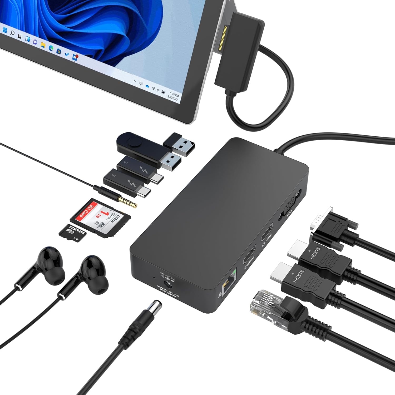 Amazon.com: Surface Dock, Surface Pro Docking Station Triple Display MS ...