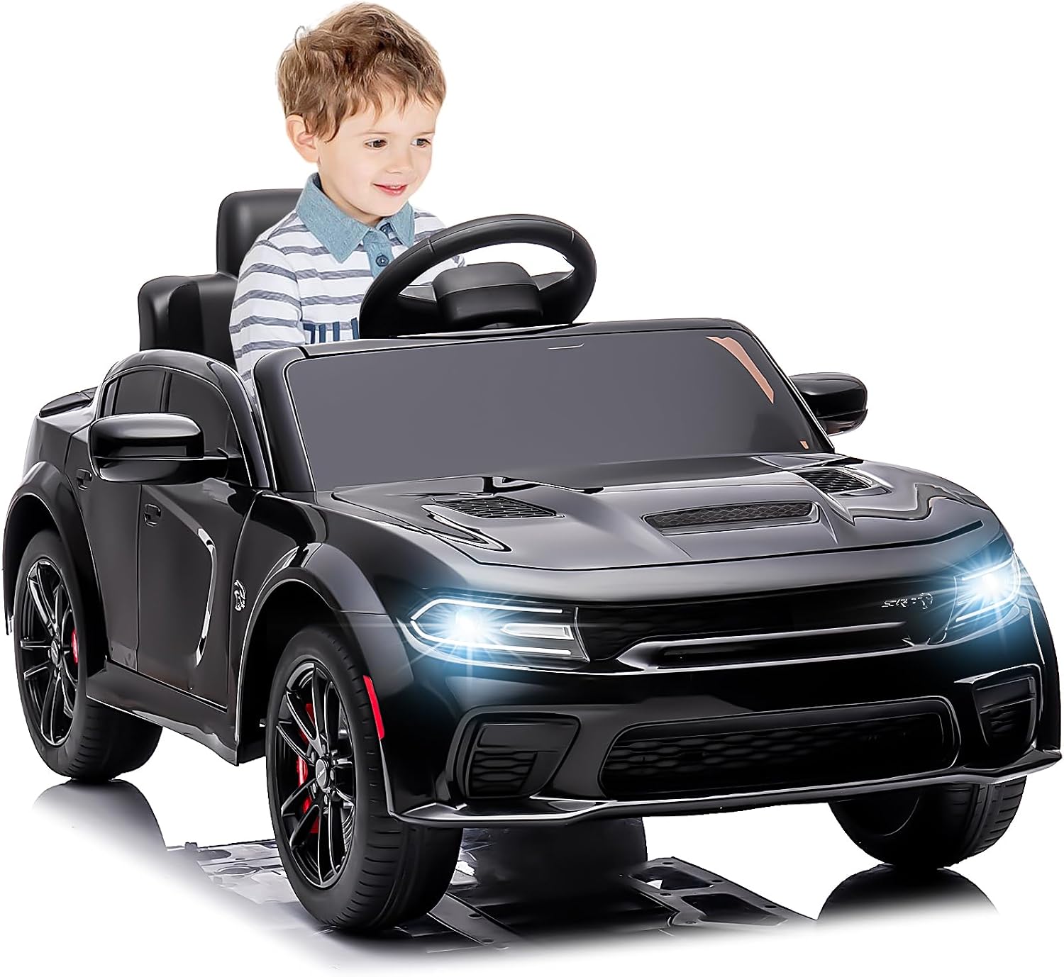 Amazon.com: BTMWAY 12V Licensed Dodge Charger SRT Hellcat Kids Electric ...