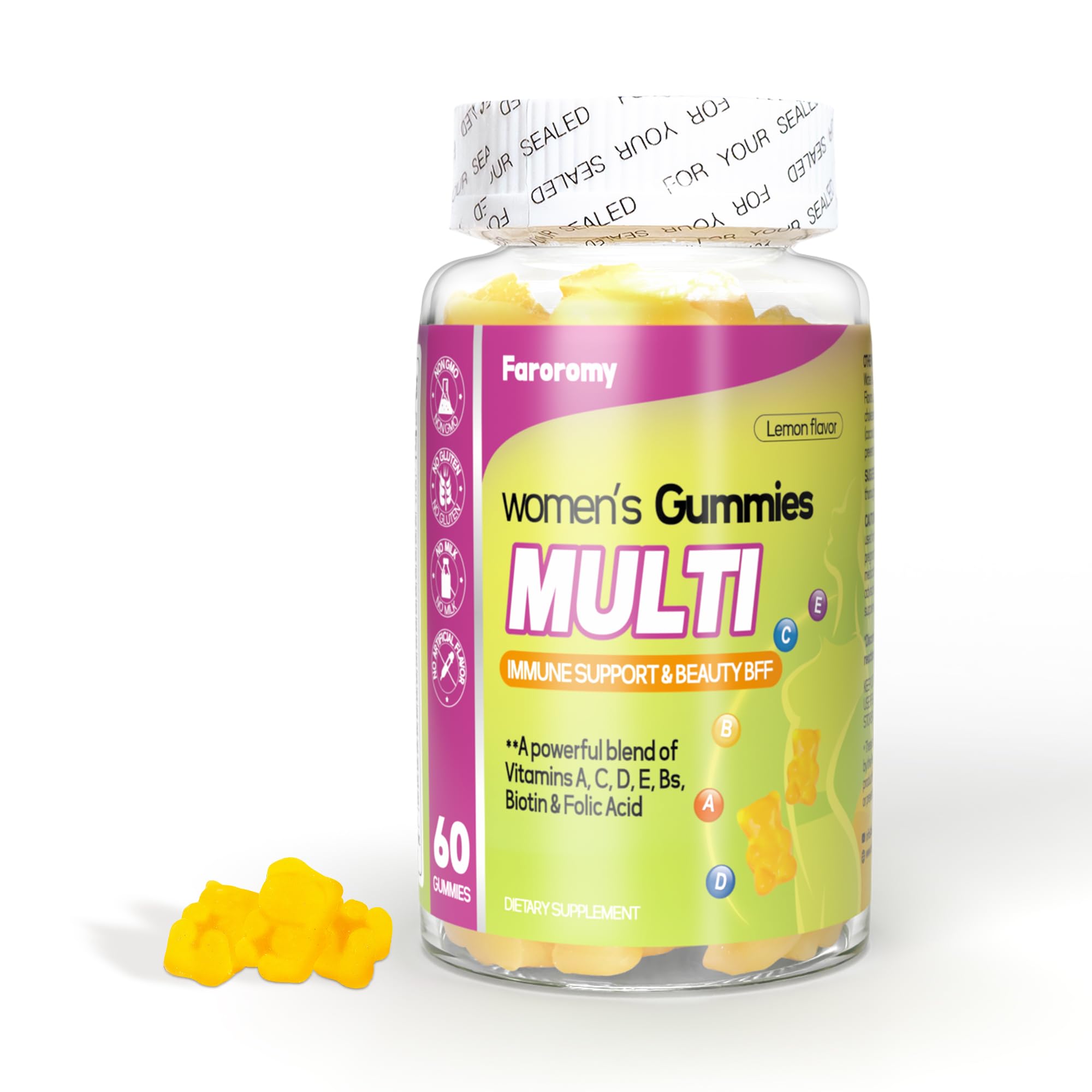 Amazon.com: Faroromy Multivitamin Gummies Vitamins for Women Lemon ...