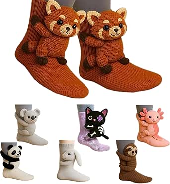Amazon.com: Olauty Animalsox 3D Knit Animal Socks, Animal Socks for ...