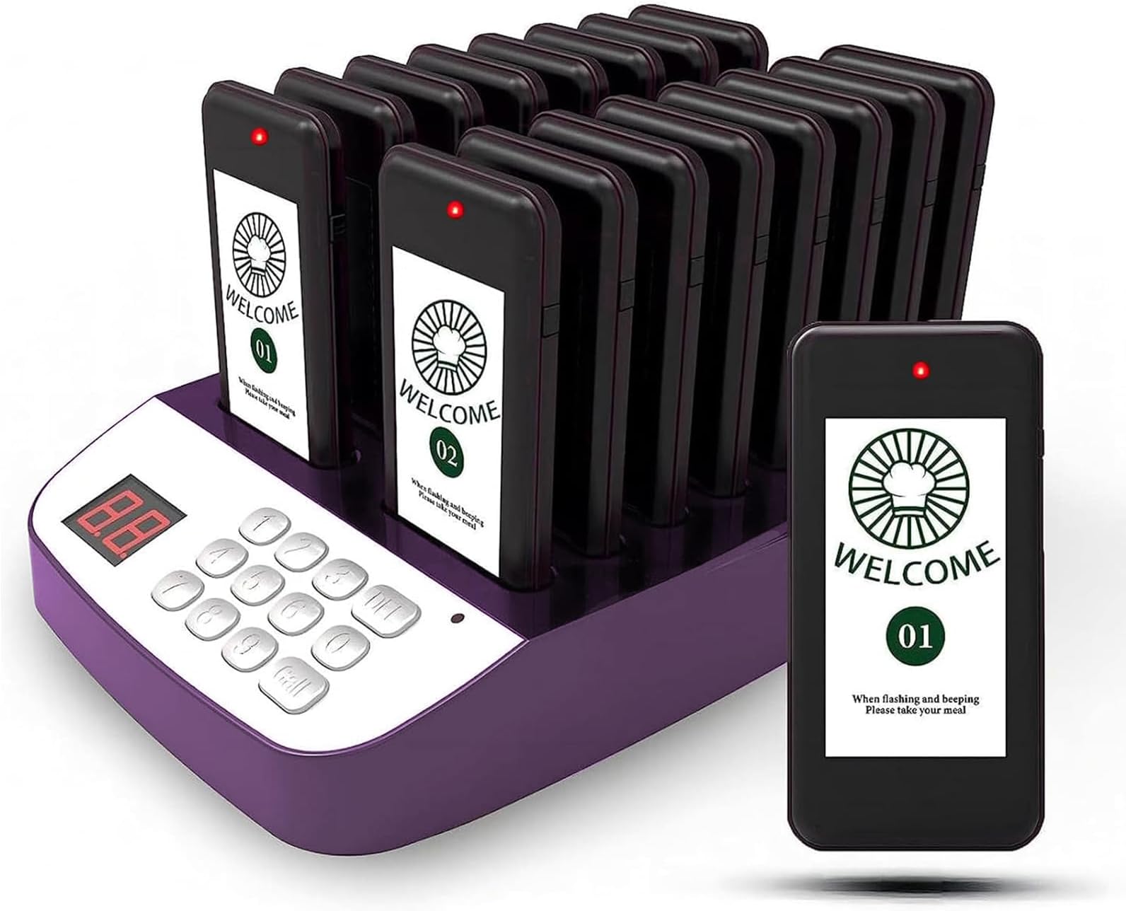 Amazon.com: Restaurant Pager System, Wireless Paging System for ...