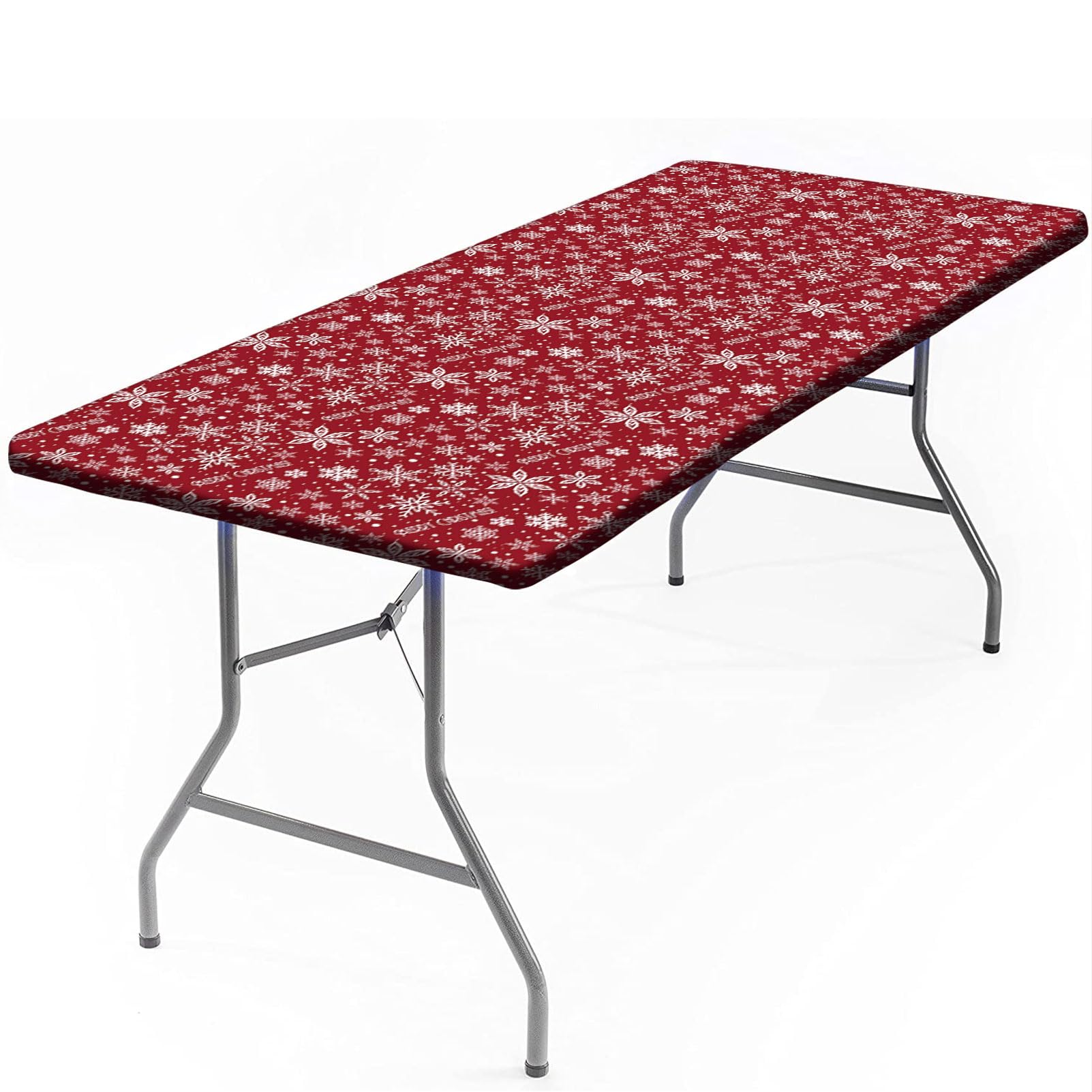 Amazon.com: Merry Christmas Fitted Tablecloths Rectangle, Winter Season ...