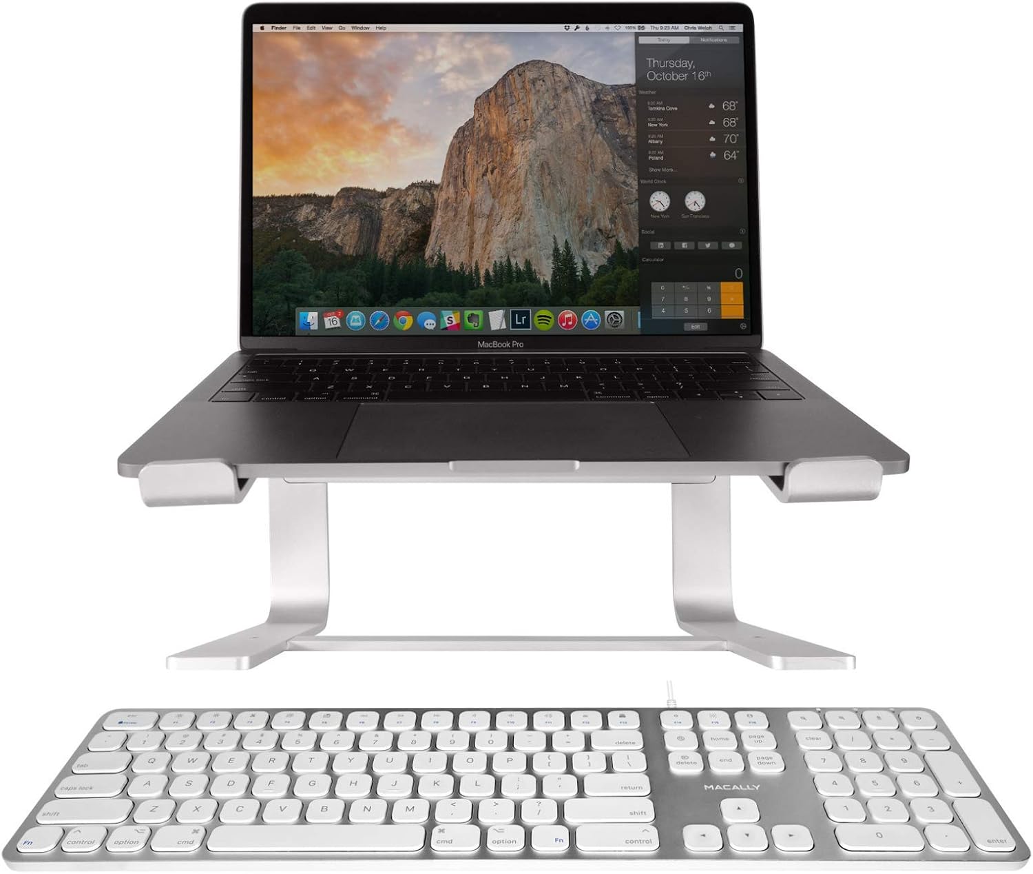 Amazon.com: Macally Mac Keyboard and an Aluminum Ergonomic Keyboard ...