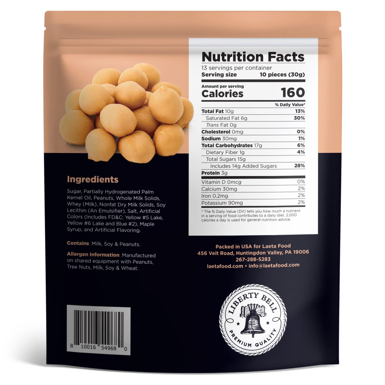 Snapklik.com : Liberty Bell Maple Nut Double Dipped Peanuts Candy