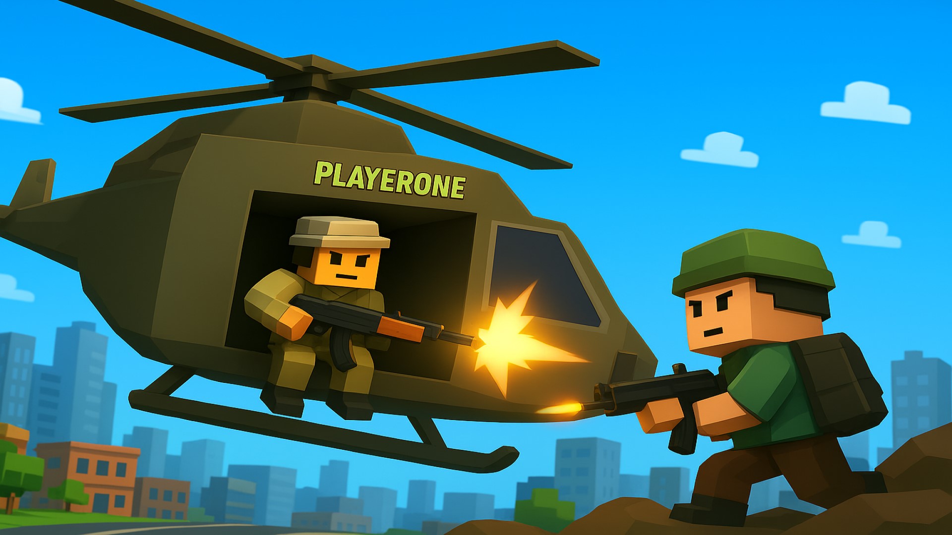Blocky Warriors Battle FPS 3D: Pixel Combat War Shooting Arena - App on ...