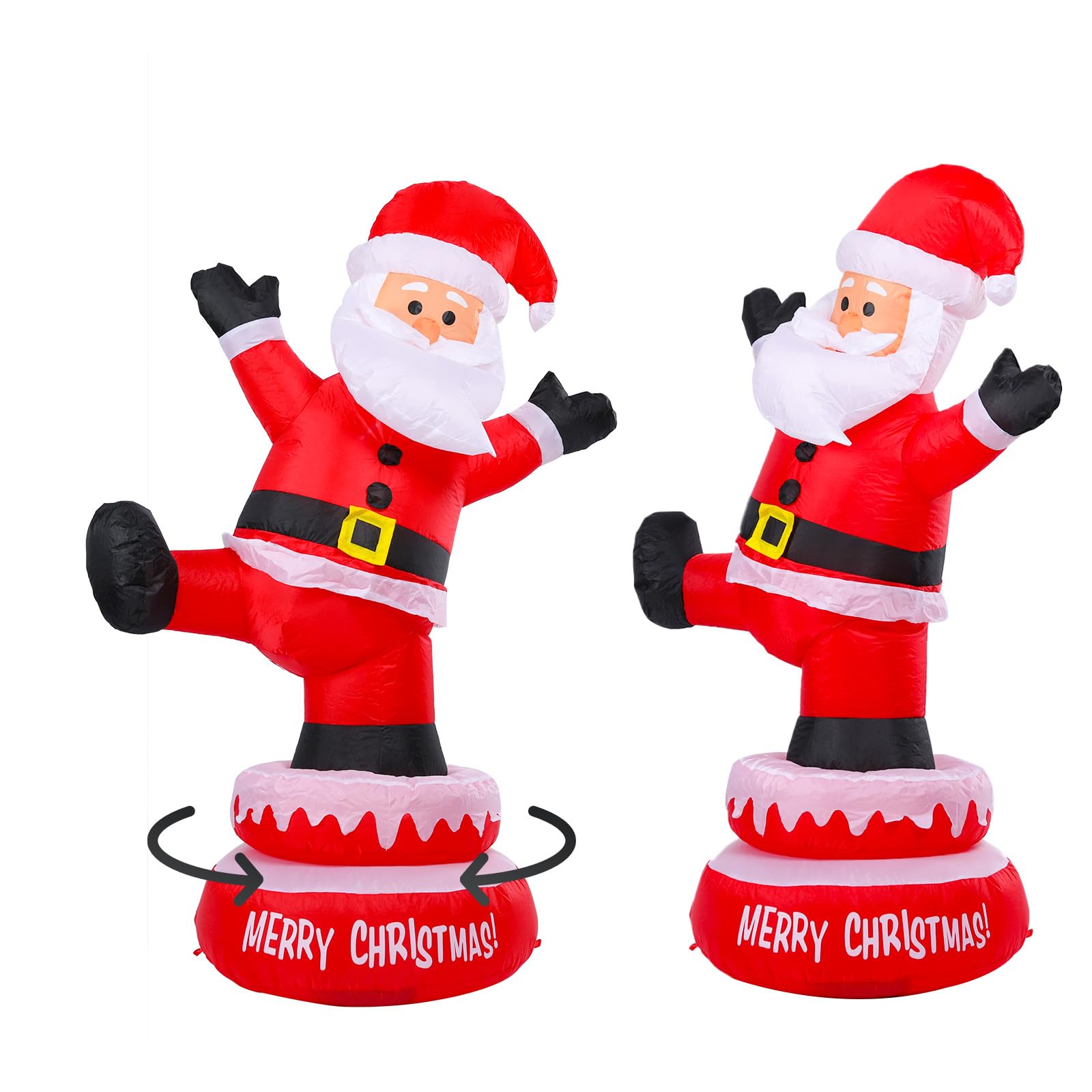 Amazon.com: 5FT Christmas Inflatable Outdoor Decorations Animated Santa ...