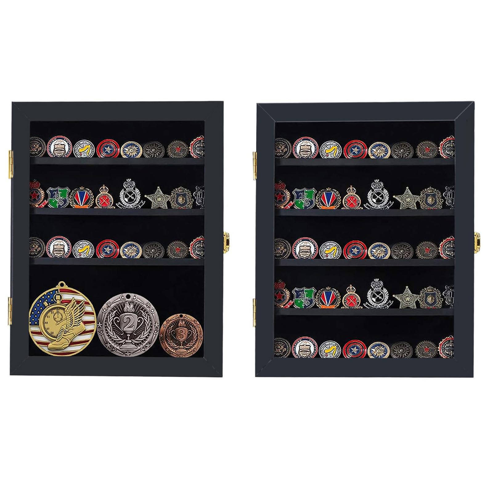 Coin Display Case GENMOUS Military Challenge , Medal Shadow Box With HD ...